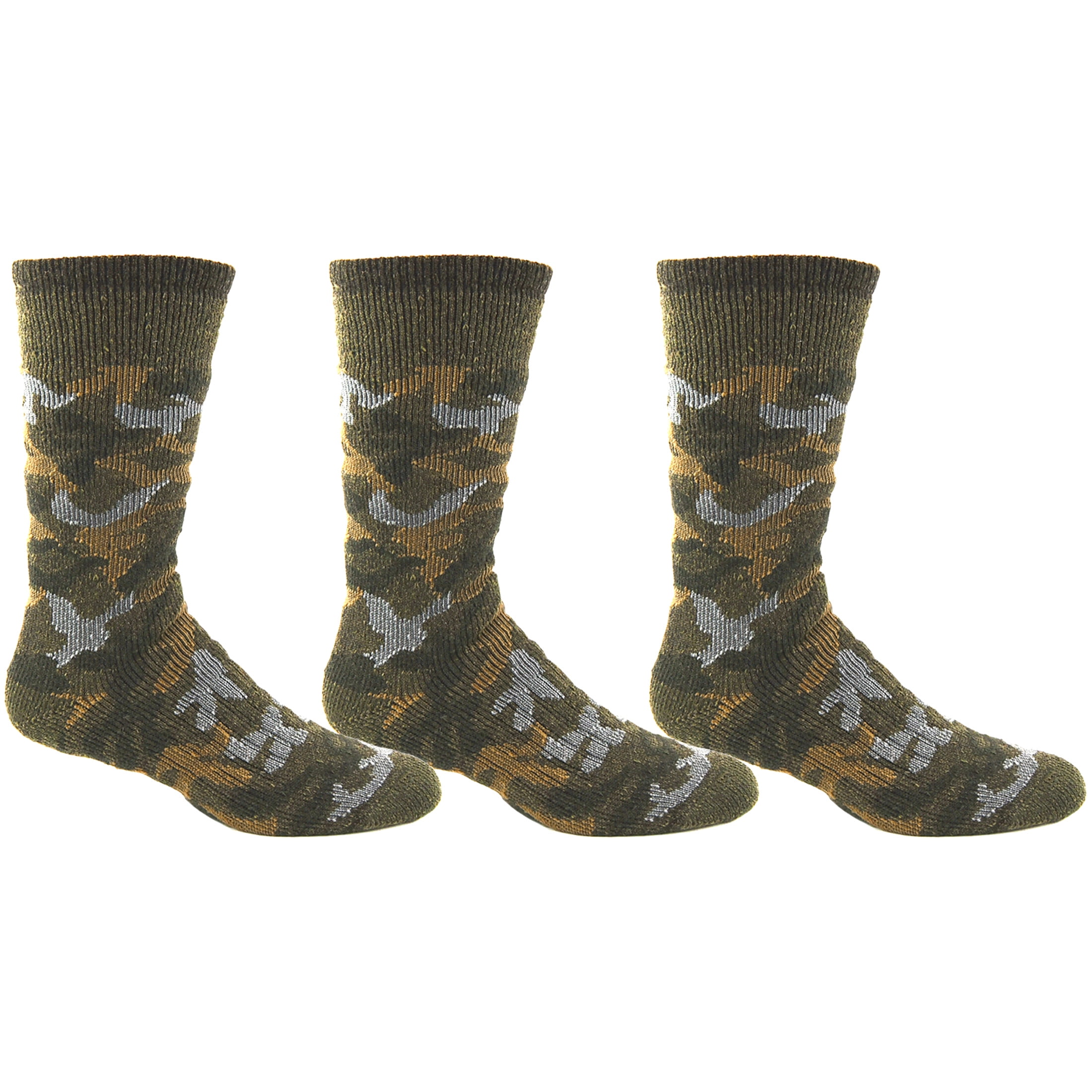 Polar Heat Nanuuq Men's Winter Weight Spandex Wool Socks-Cushioned ...