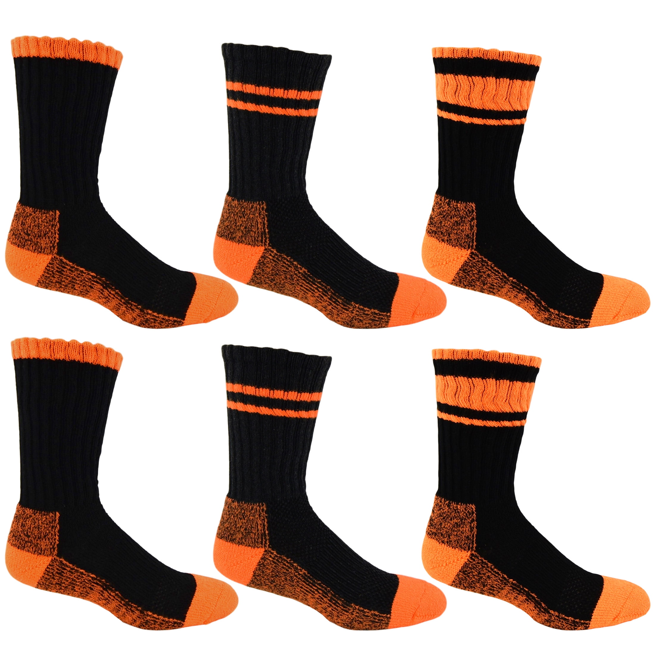 Polar Heat Nanuuq Northern Cotton Men's Long Boot Socks Black Blaze ...