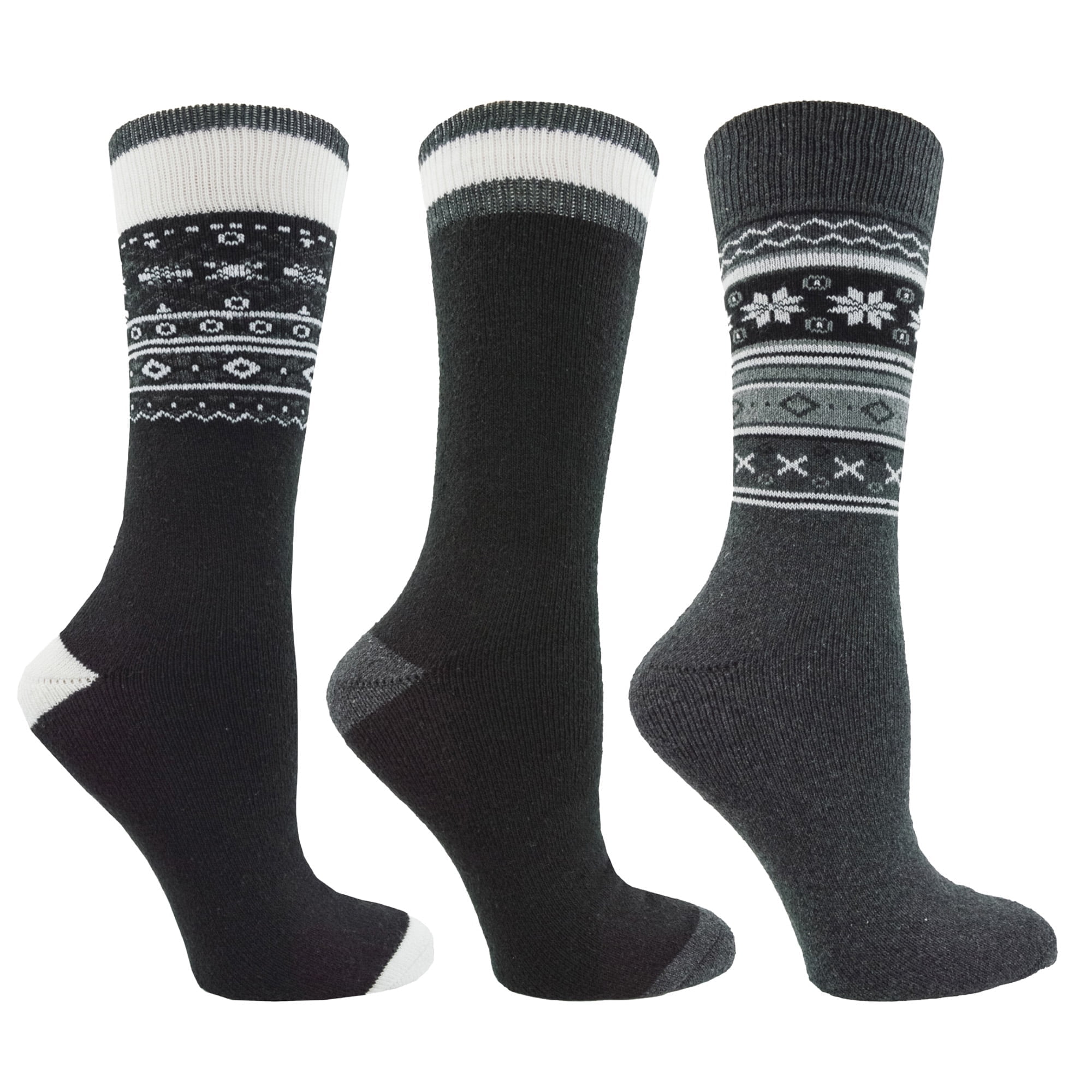 Polar Heat Winter Weight Cotton Socks, Nordic Thermal Crew Socks for ...