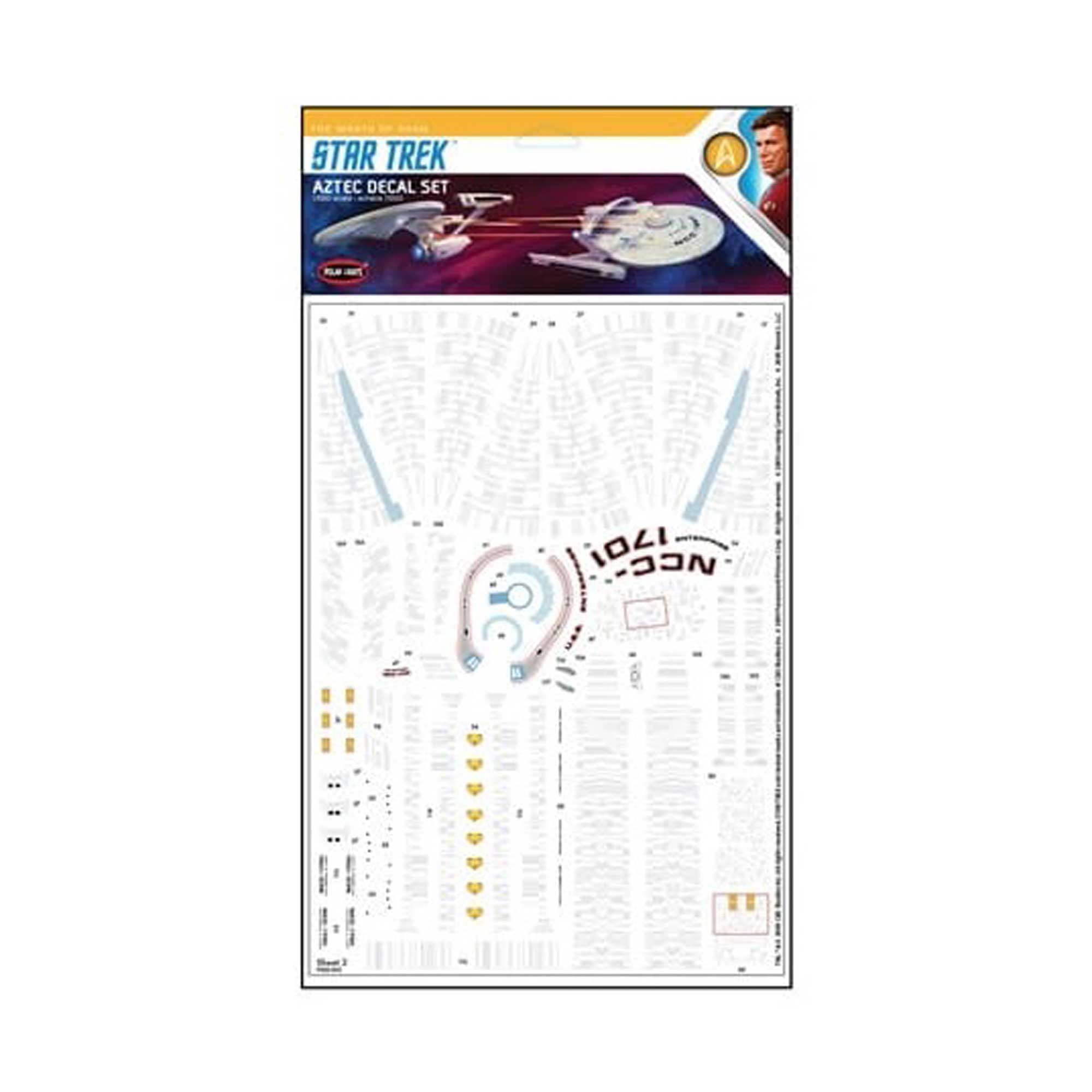 Polar Lights 1/1000 Star Trek Aztec Decal Set, Enterprise vs Reliant ...