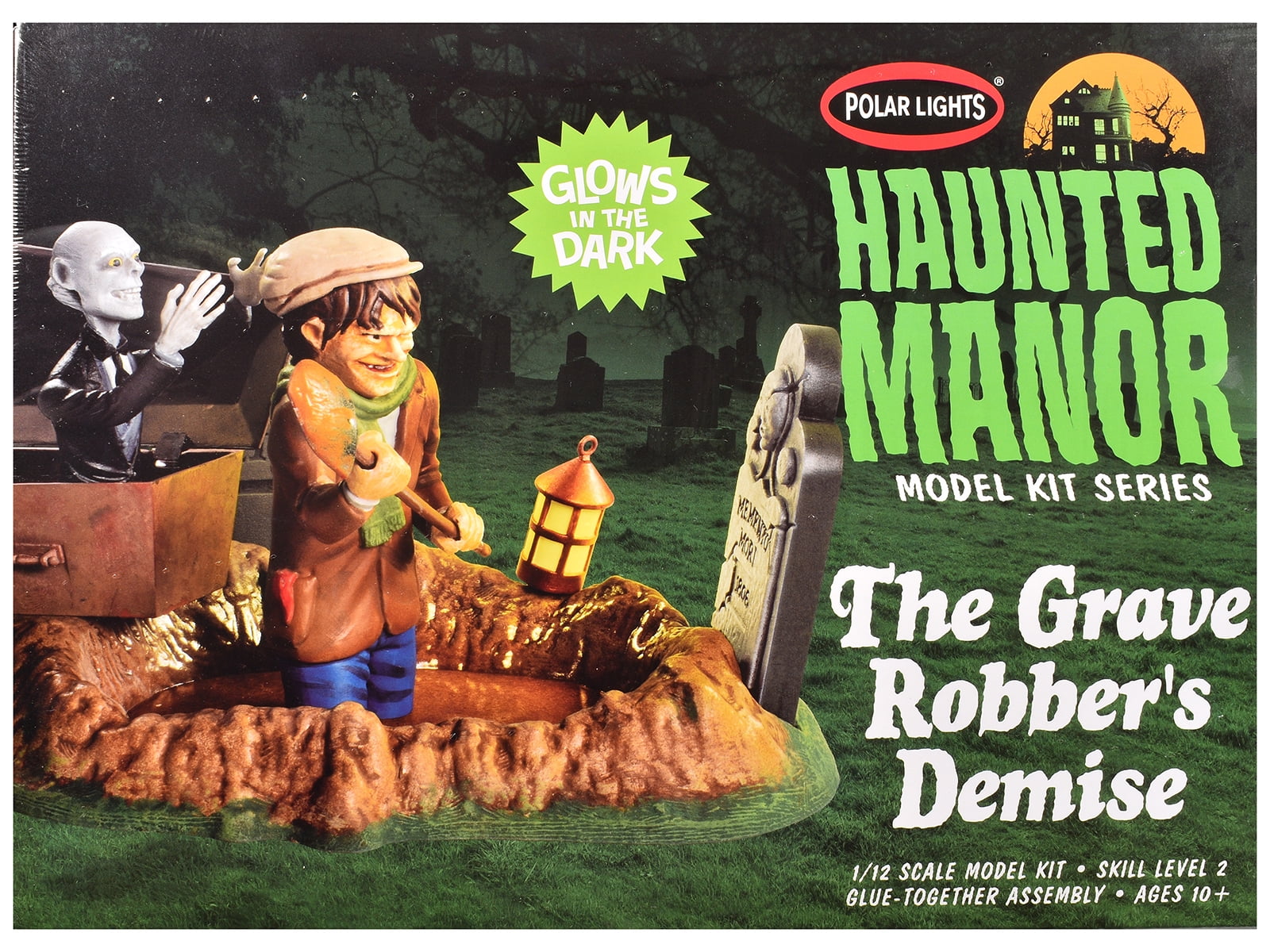 Skill 2 Model Kit Haunted Manor "The Grave Robbers Demise" Diorama Set ...