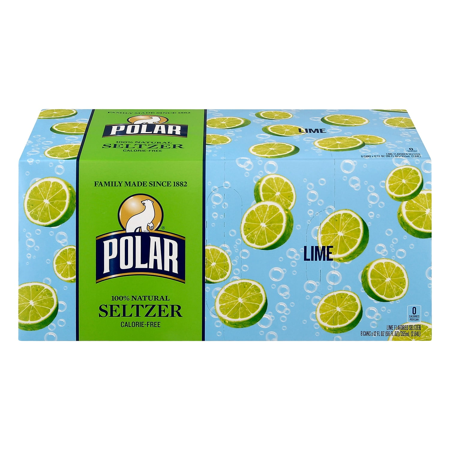 Polar Lime Flavored Zero Sugar Carbonated Seltzer (Pack of 24 ...
