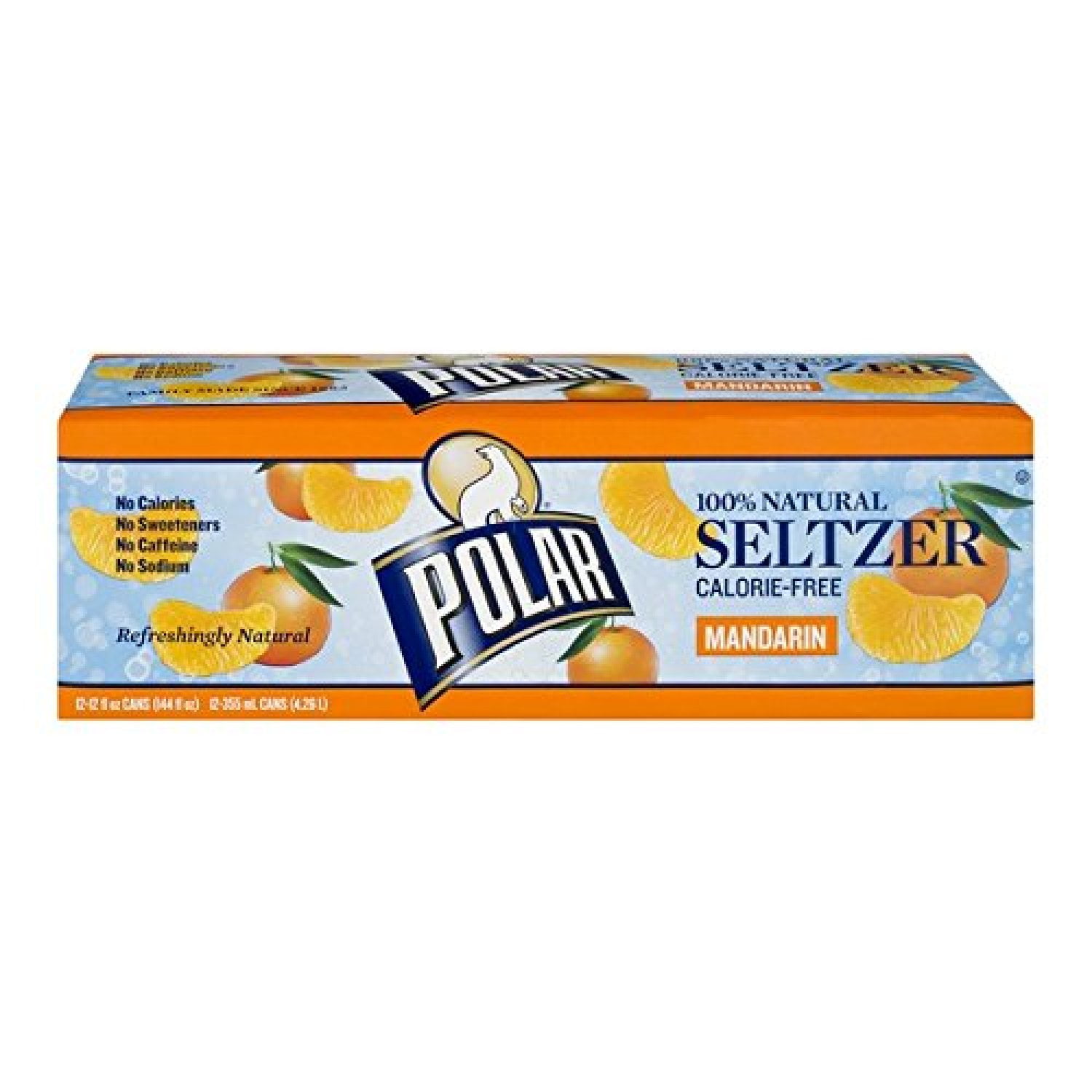 Polar Mandarin Seltzer 12 oz Cans - Pack of 24 - Walmart.com