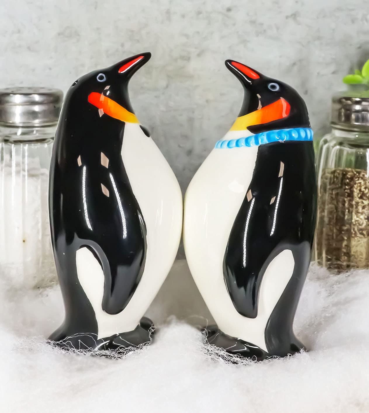 Polar Opposites Emperor Penguin Salt Shakers Ceramic Magnetic Figurine ...