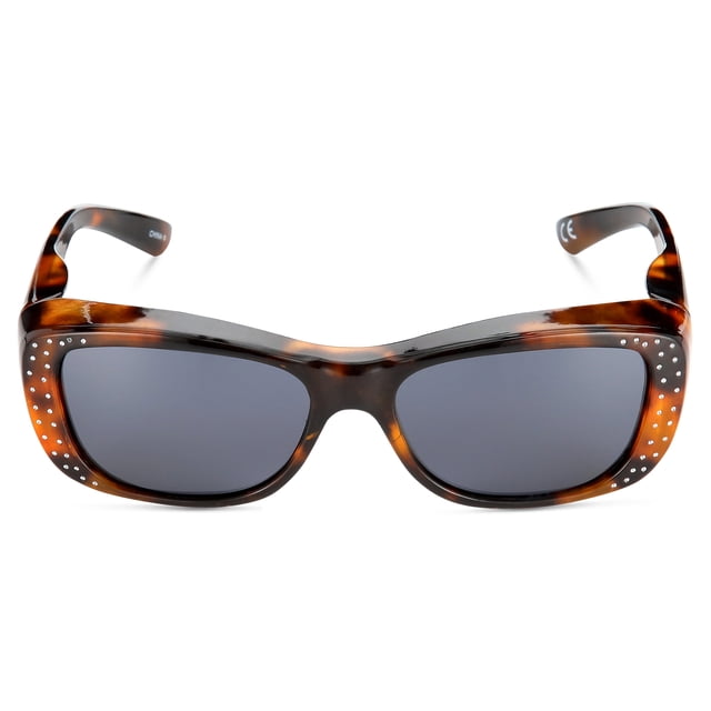 Polar Optical Optics Women's FO-065 BDMI Smk Fits over Sunglasses Brown ...