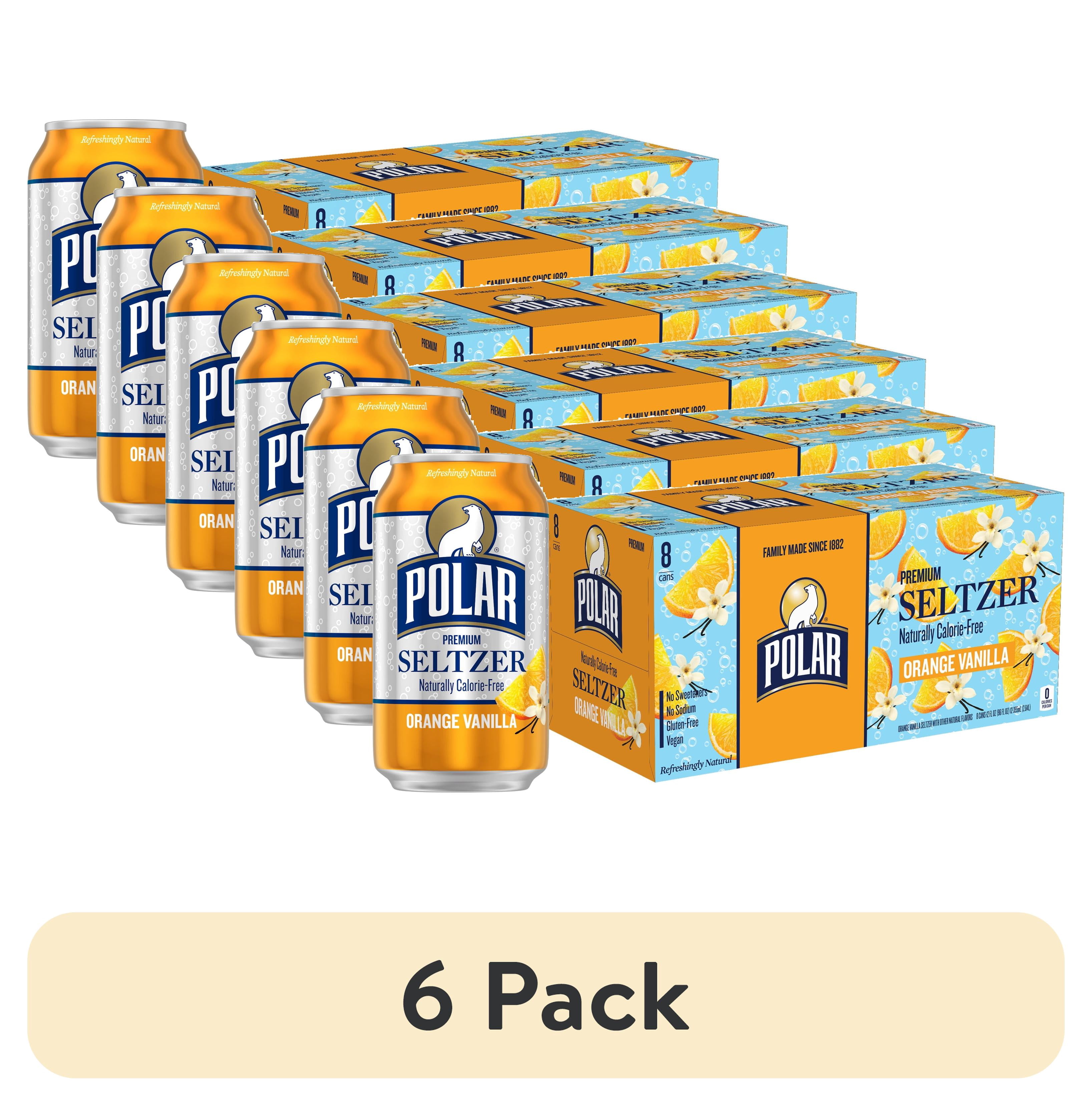 (6 pack) Polar Orange Vanilla Sparkling Seltzer Water, 12 fl oz, 8 pack ...
