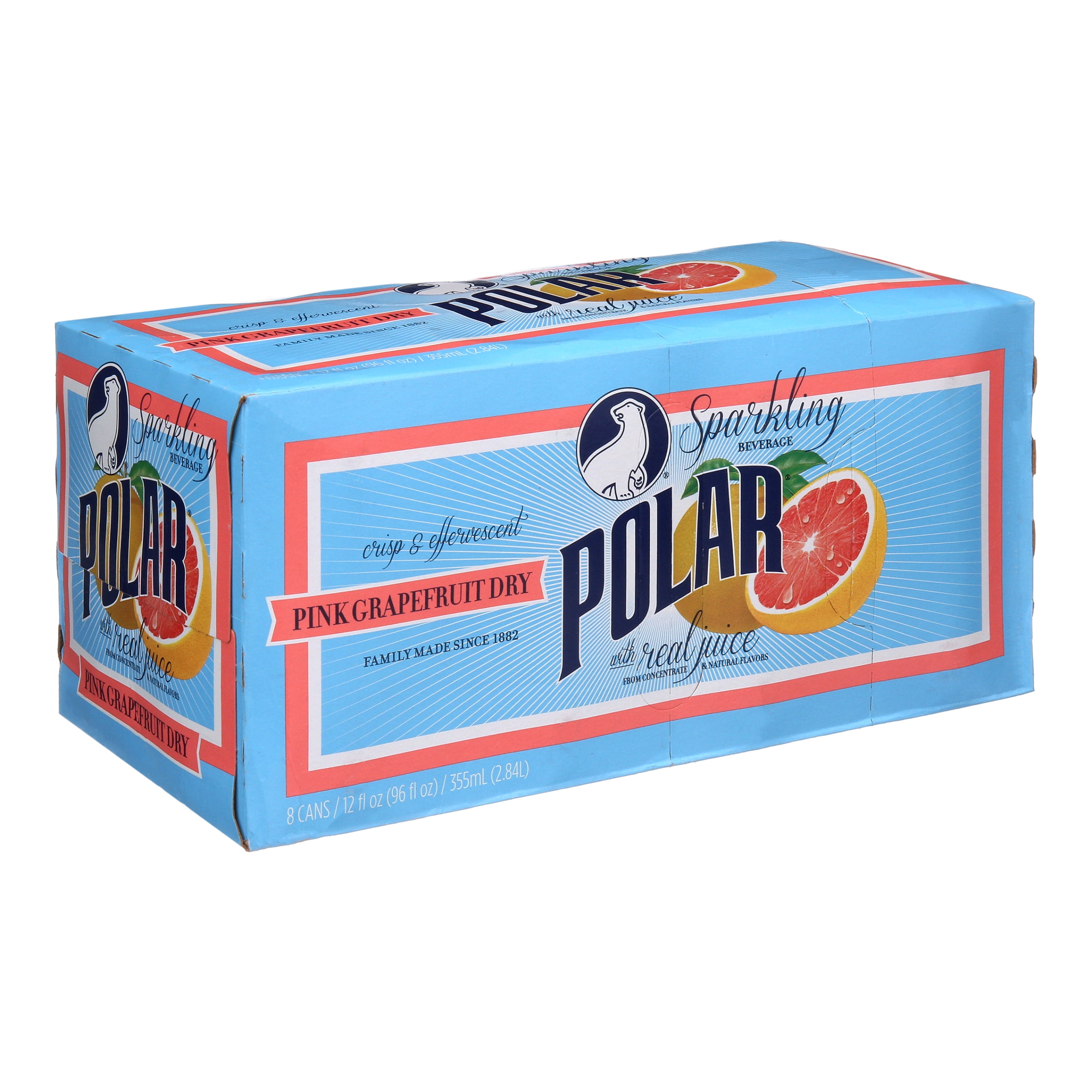 Polar Pink Grapefruit Sparkling Water, 12 Fl Oz Cans - Walmart Business ...