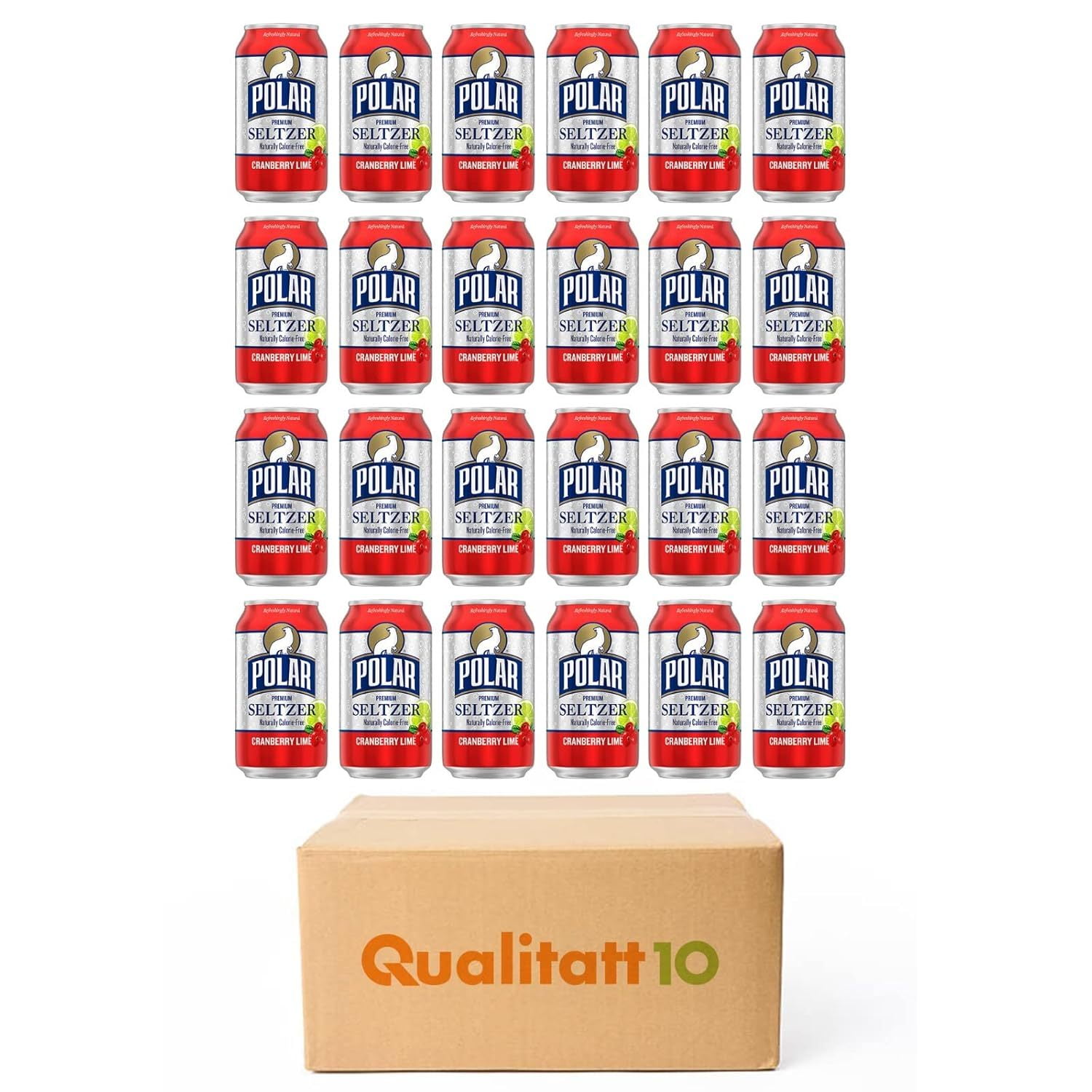 Polar Premium Seltzer Sparkling Water Cranberry Lime 12 fl oz 24 Pack ...
