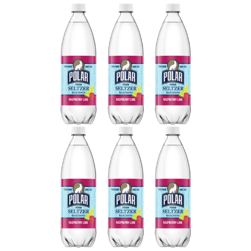 Polar Raspberry Lime Seltzer, 6 Pack, 1 Liter Bottles – Naturally ...