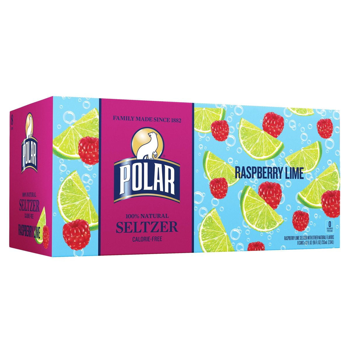 Polar Raspberry Lime Seltzer Water - 8pk/12 fl oz Cans - Walmart.com