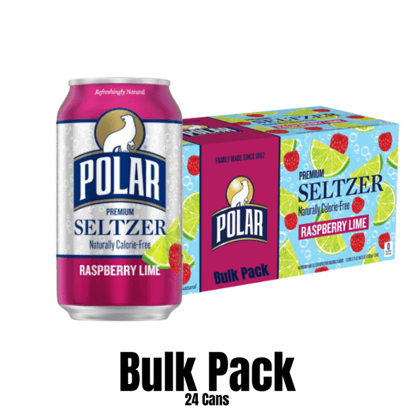 Polar Seltzer, Raspberry Lime Sparkling Water - 24 Pack (12 fl oz Cans ...