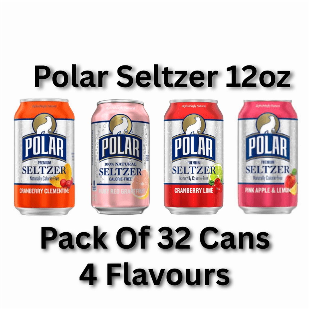 Polar Seltzer Variety Pack, 12 fl oz Cans – Cranberry Clementine, Ruby ...