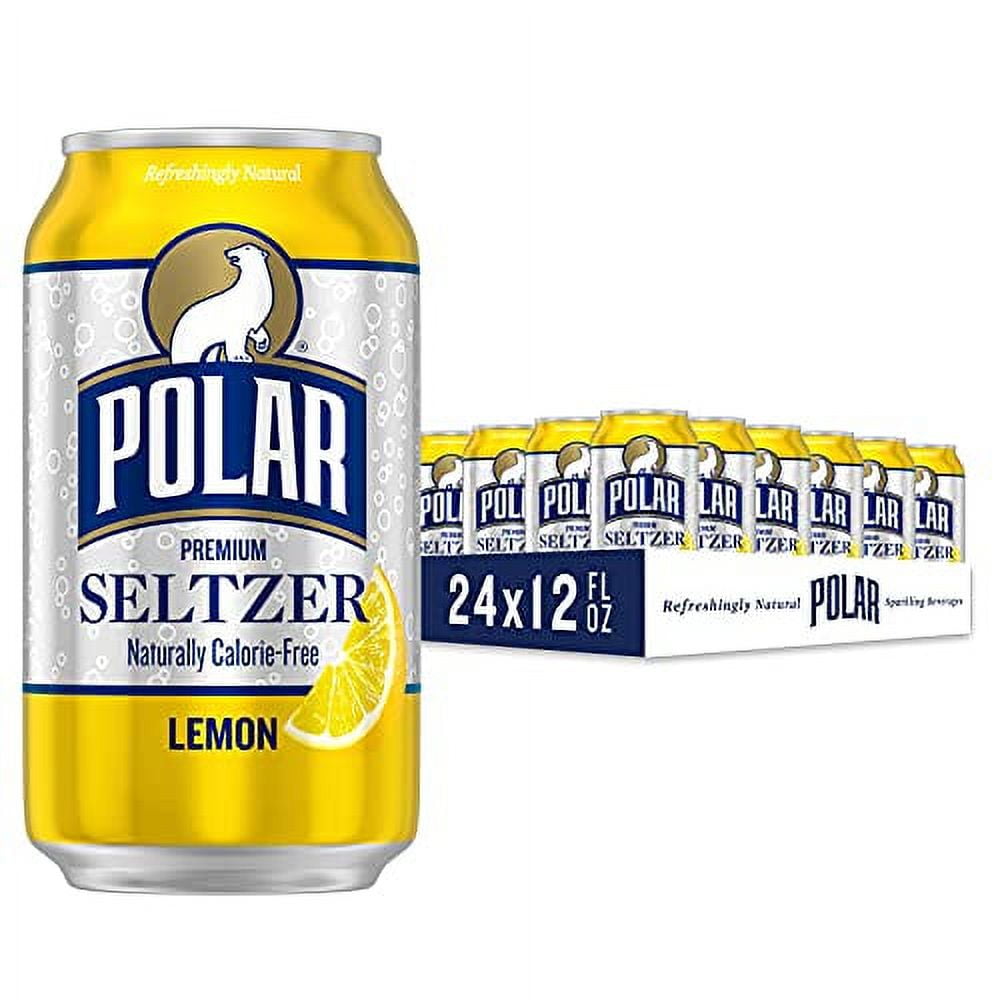 Polar Zero Sugar Lemon Seltzer Water, 12 fl oz cans, 24 pack - Walmart.com