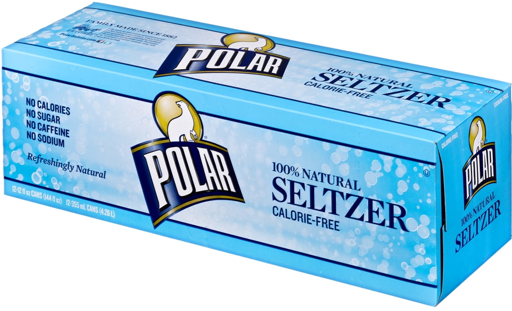 Polar Unflavored Carbonated Drink, Original Sparkling Seltzer Water, 12 ...