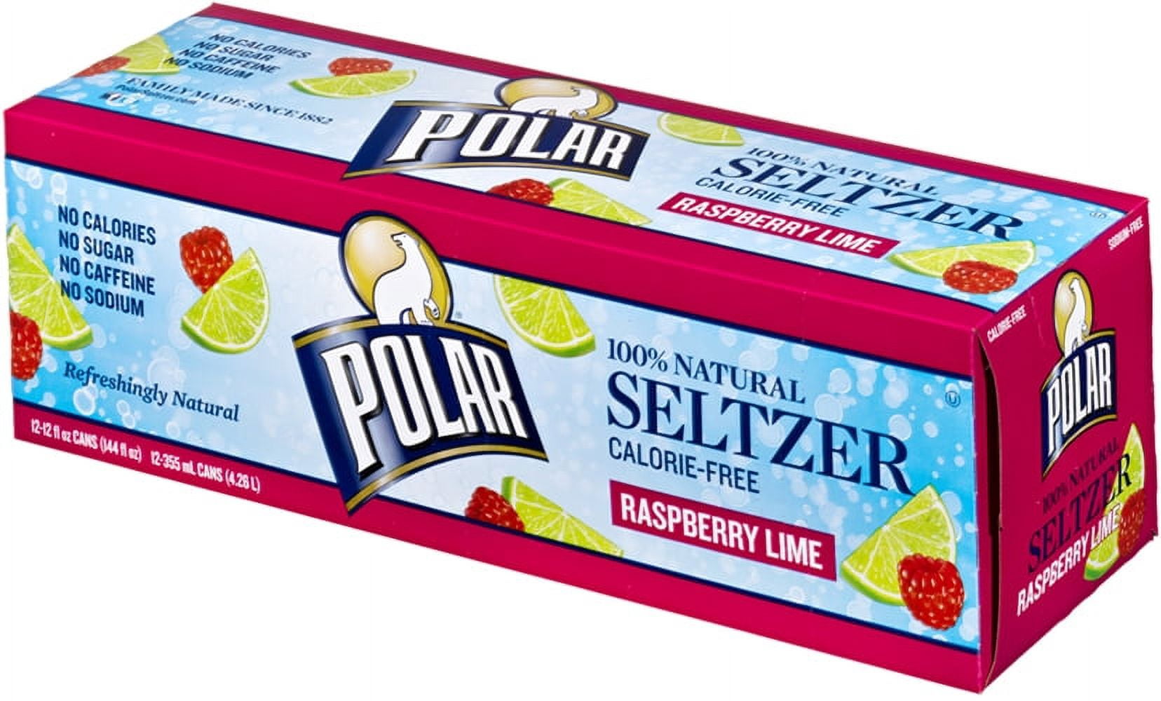 Polar Seltzer Water, Raspberry Lime, 12 Fl Oz, 12 Count - Walmart.com
