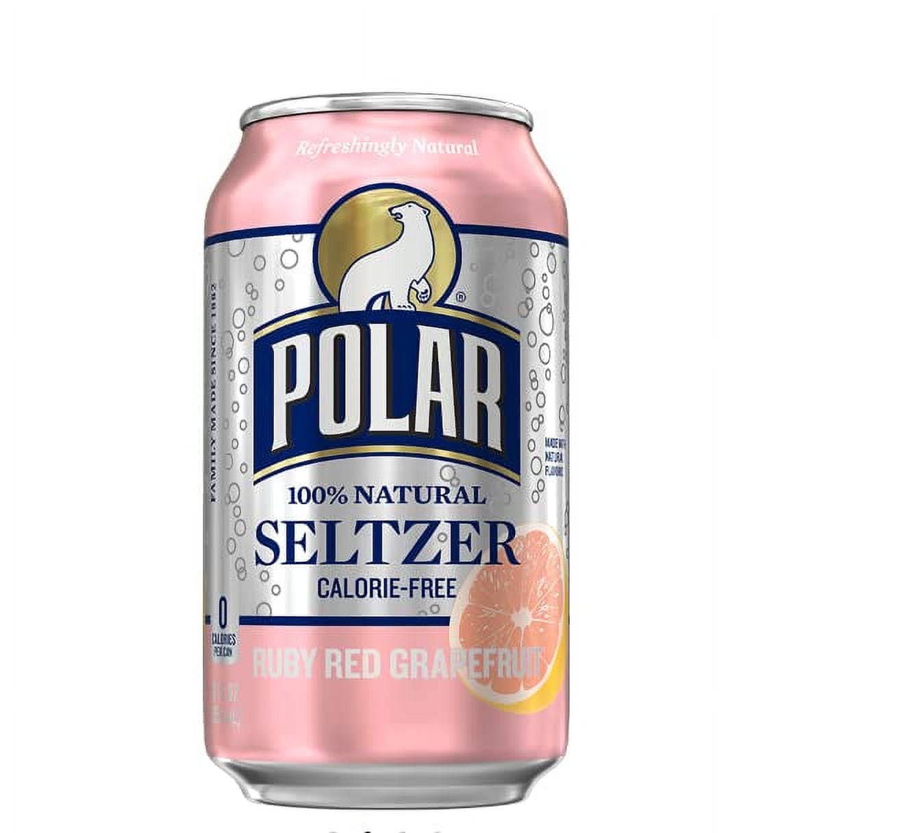 Polar Seltzer Water Ruby Red Grapefruit, 12 fl oz cans, 24 pack ...