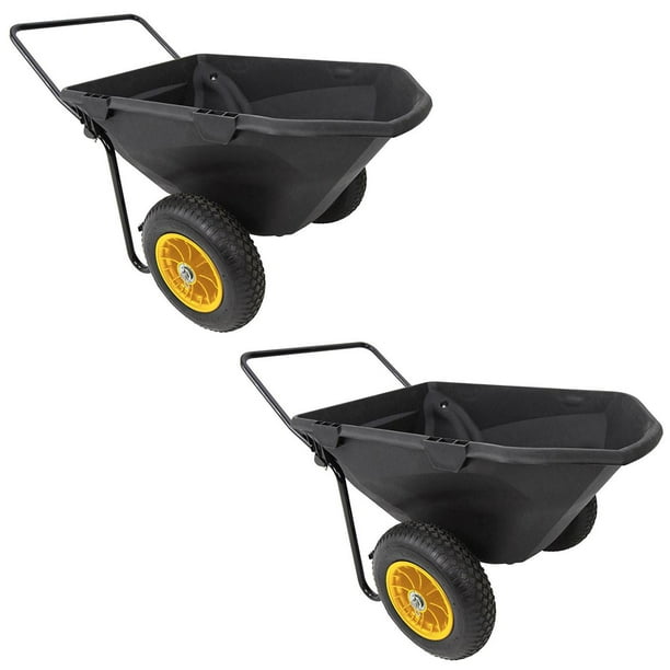 Polar Trailer 7 Cubic Foot Heavy Duty Utility Yard Wheelbarrow Cub Cart ...