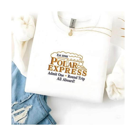 Polar Train Christmas Embroidery Design, Vintage Express Holiday Stitch ...