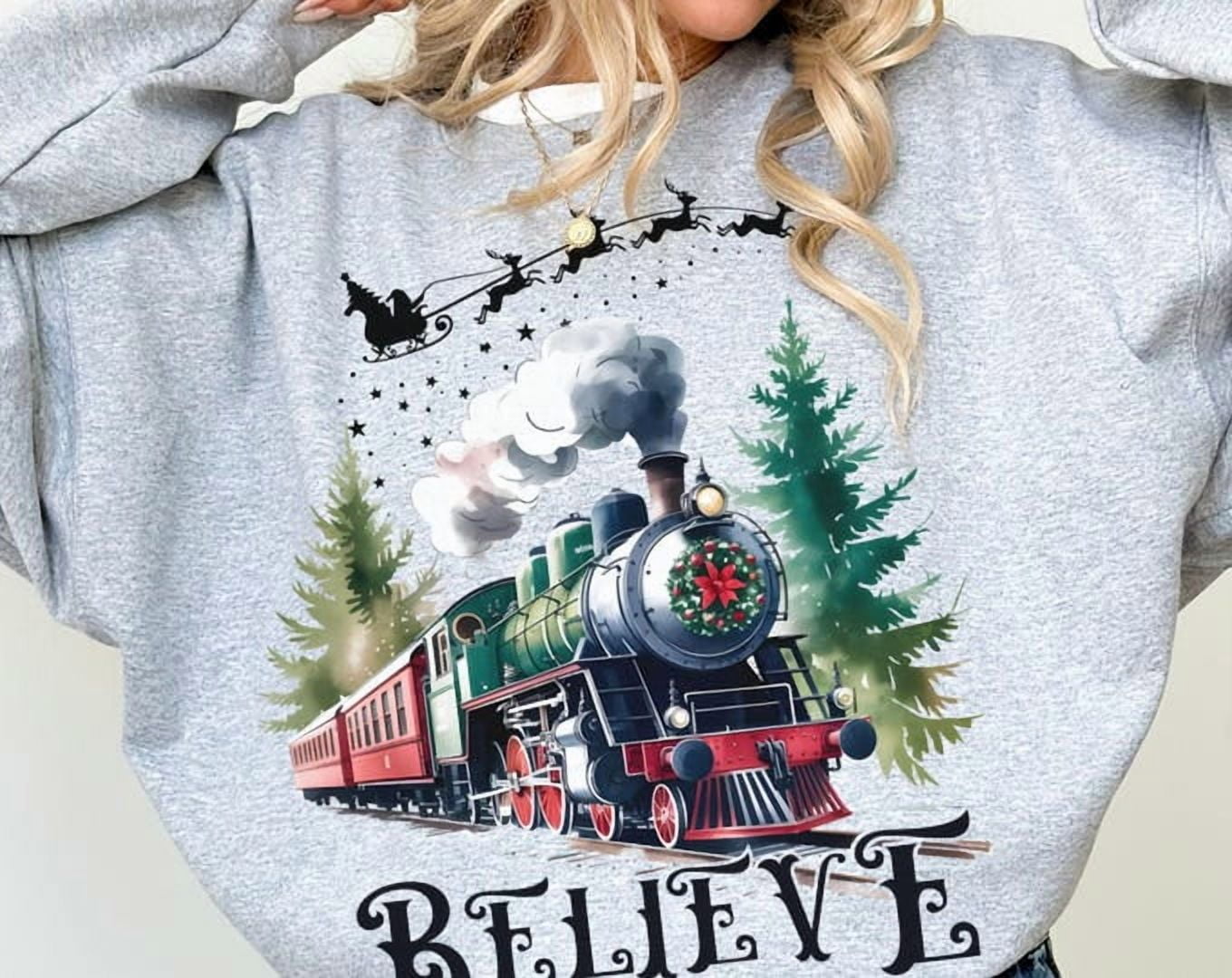 Polar Train Sweatshirt Believe Train Sweater Merry Movie Pullover All ...