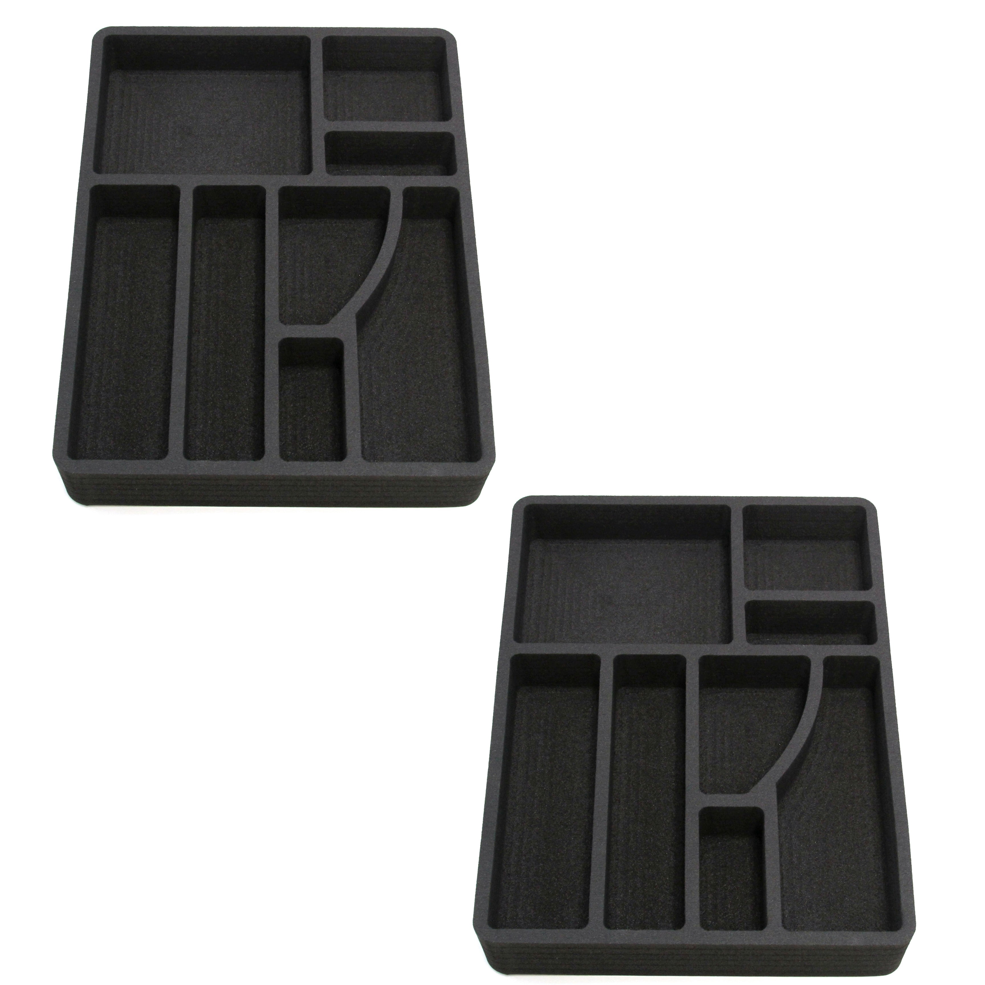 Polar Whale 2 Desk Utility Kitchen Drawer Organizers Tray Inserts Pen ...