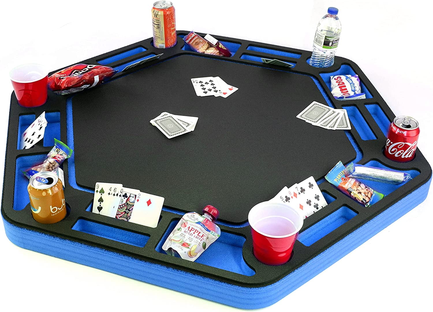 Polar Whale Floating Large Poker Table Blue and Black Game Tray for ...