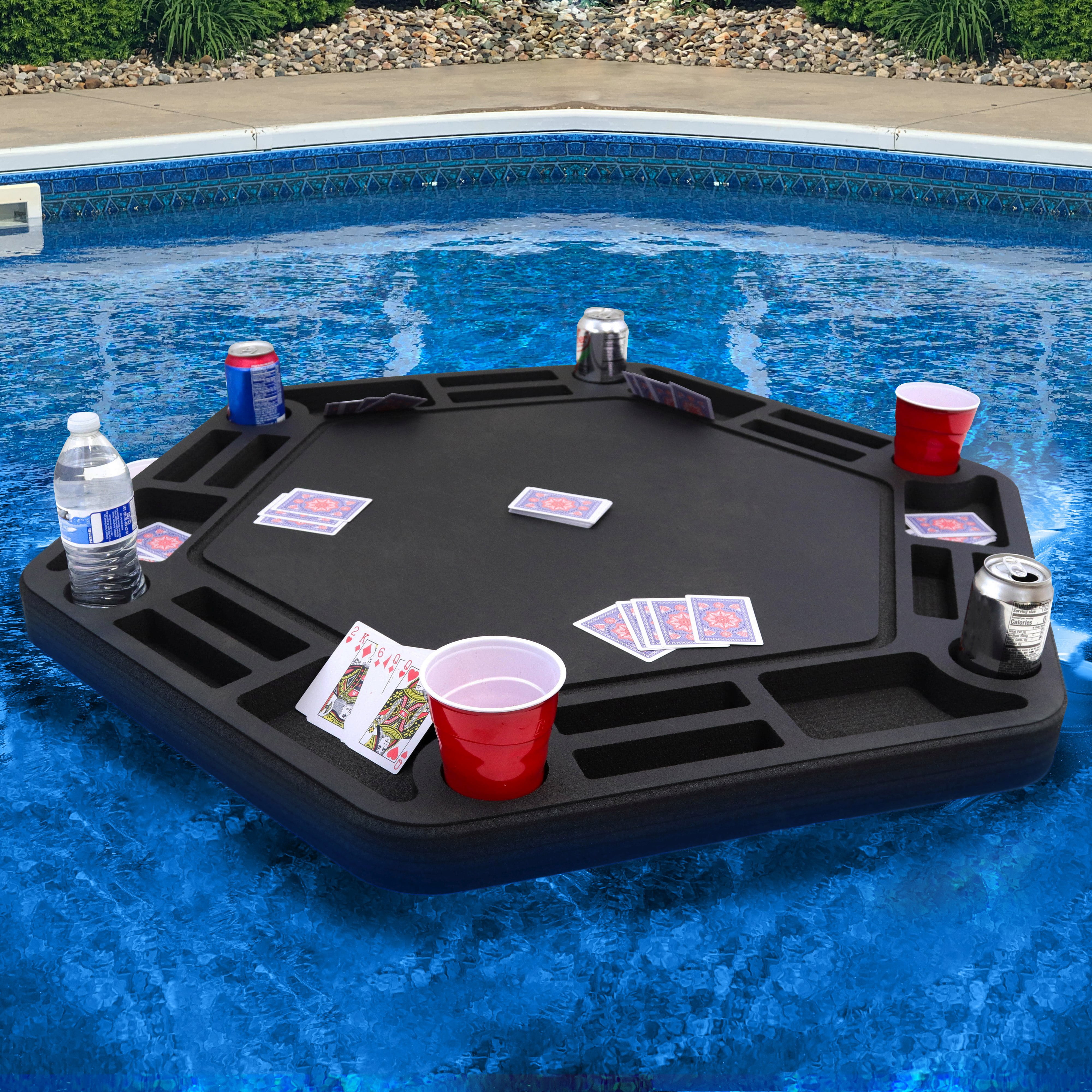 Polar Whale Floating Large Poker Table Game Tray for Pool or Beach ...