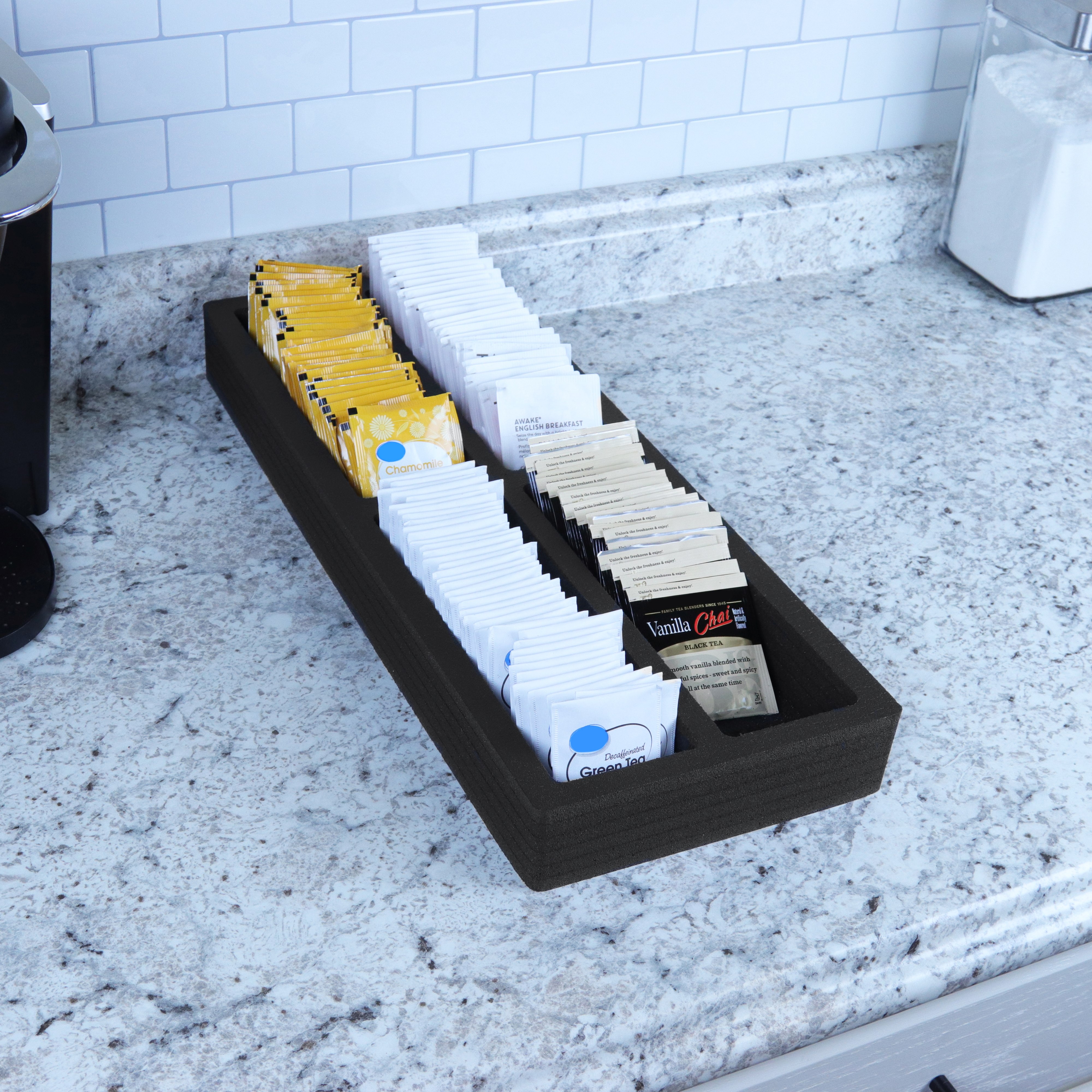 Polar Whale Tea Bag Storage Deluxe Organizer Tray Drawer Bin Insert for ...