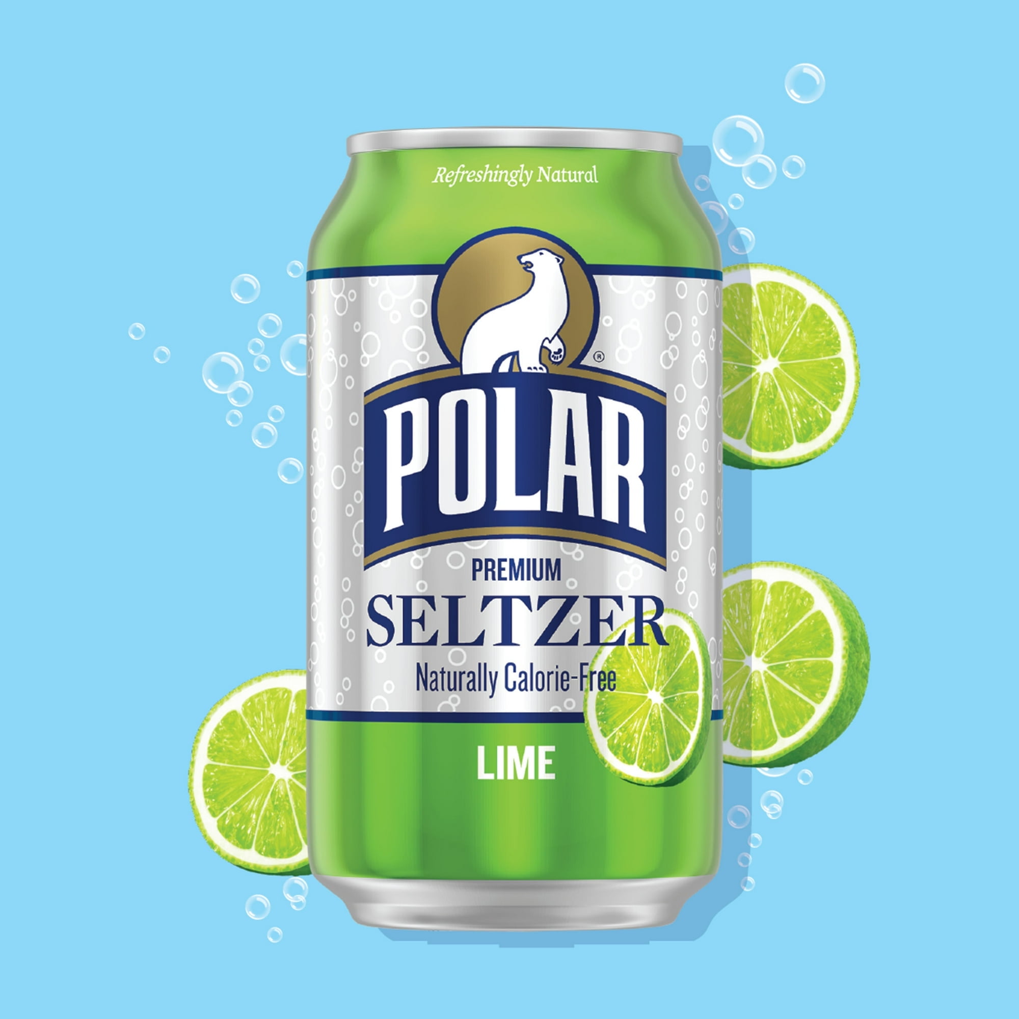 Polar Zero Calorie Lime Sparkling Seltzer Water, 12 fl oz, 6 Cans - Walmart.com