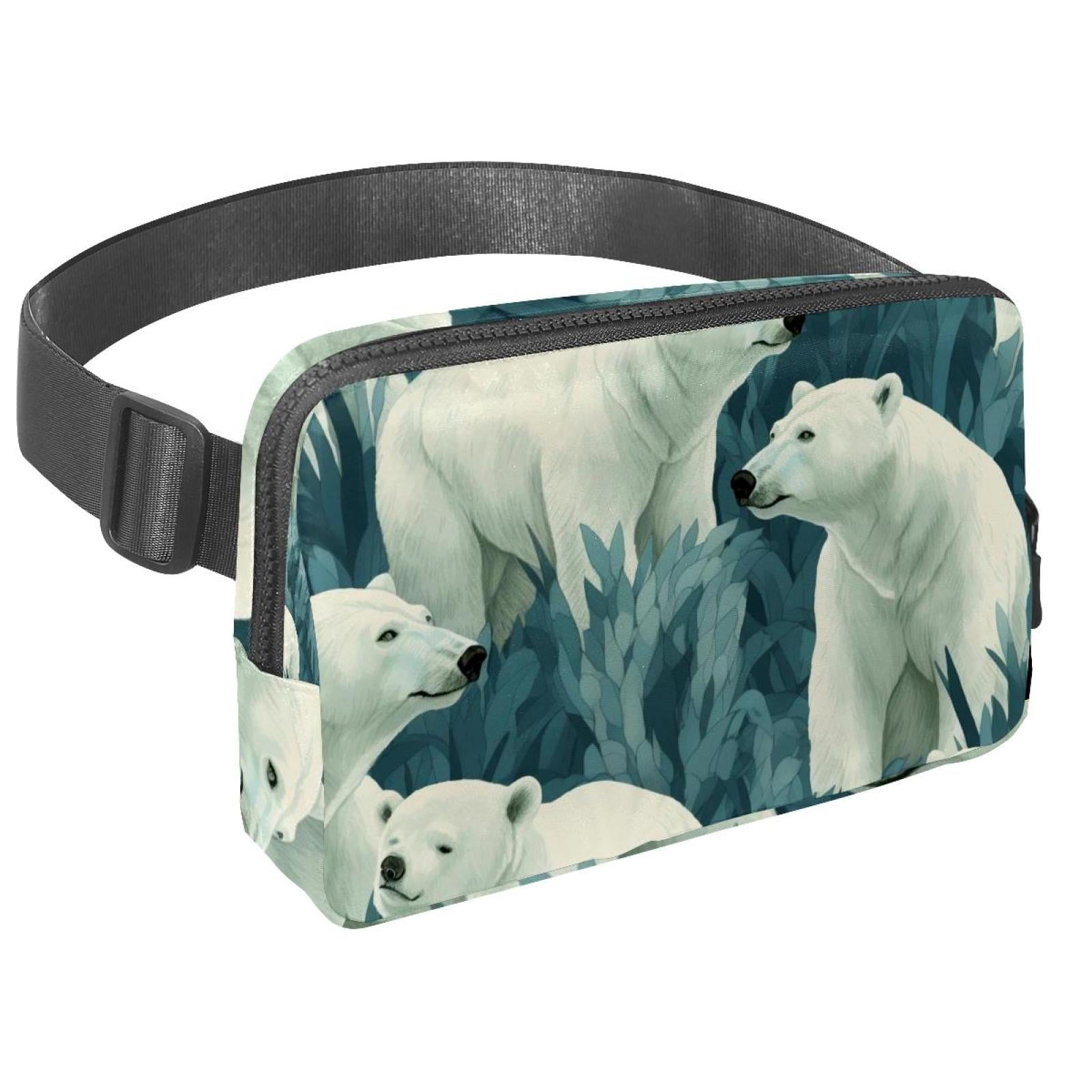 Polar bear Cross Body Bag Waist Packs Fanny Pack Lightweight Adjustable ...