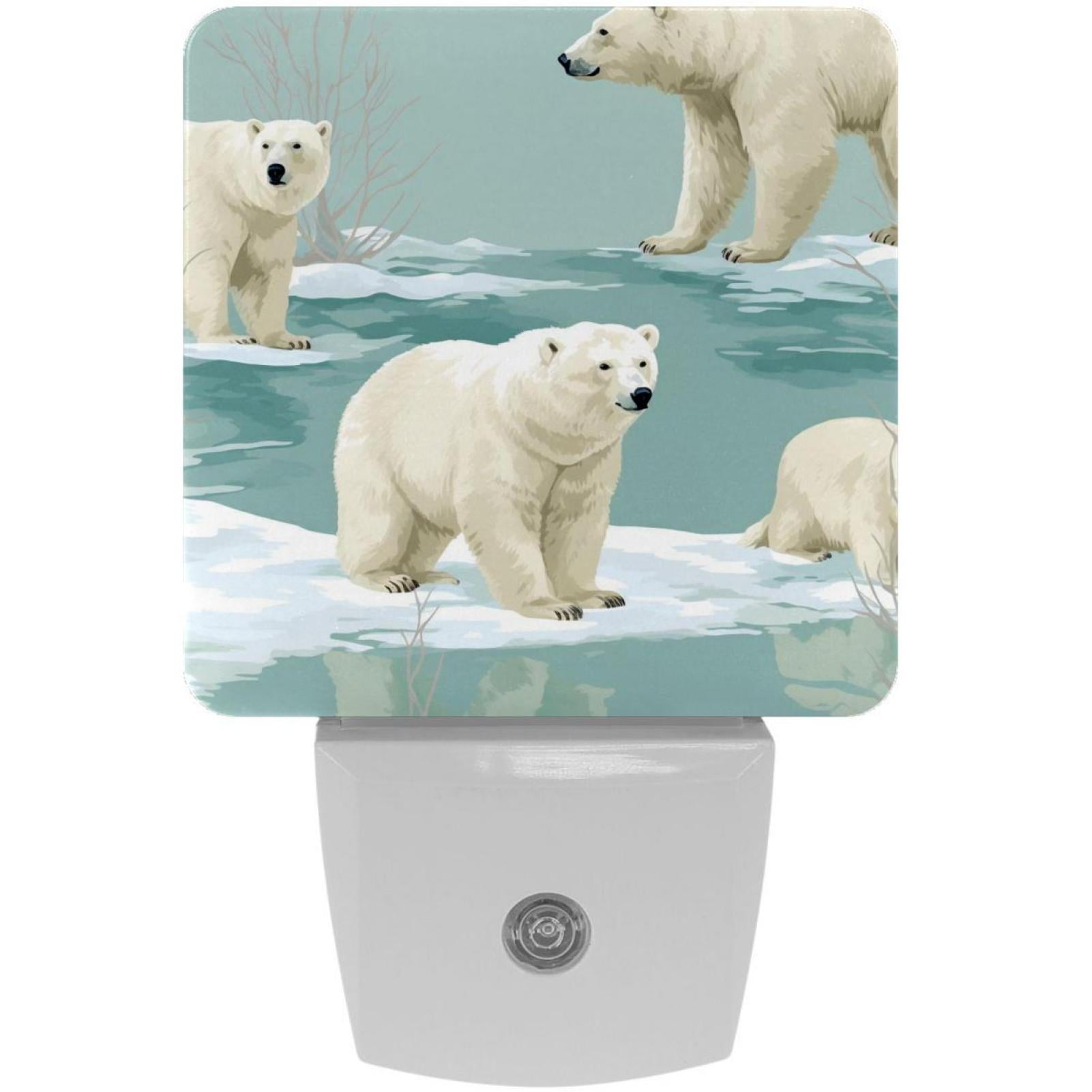 Polar bear Enhance Your Space with LED Square Night Lights - Versatile ...