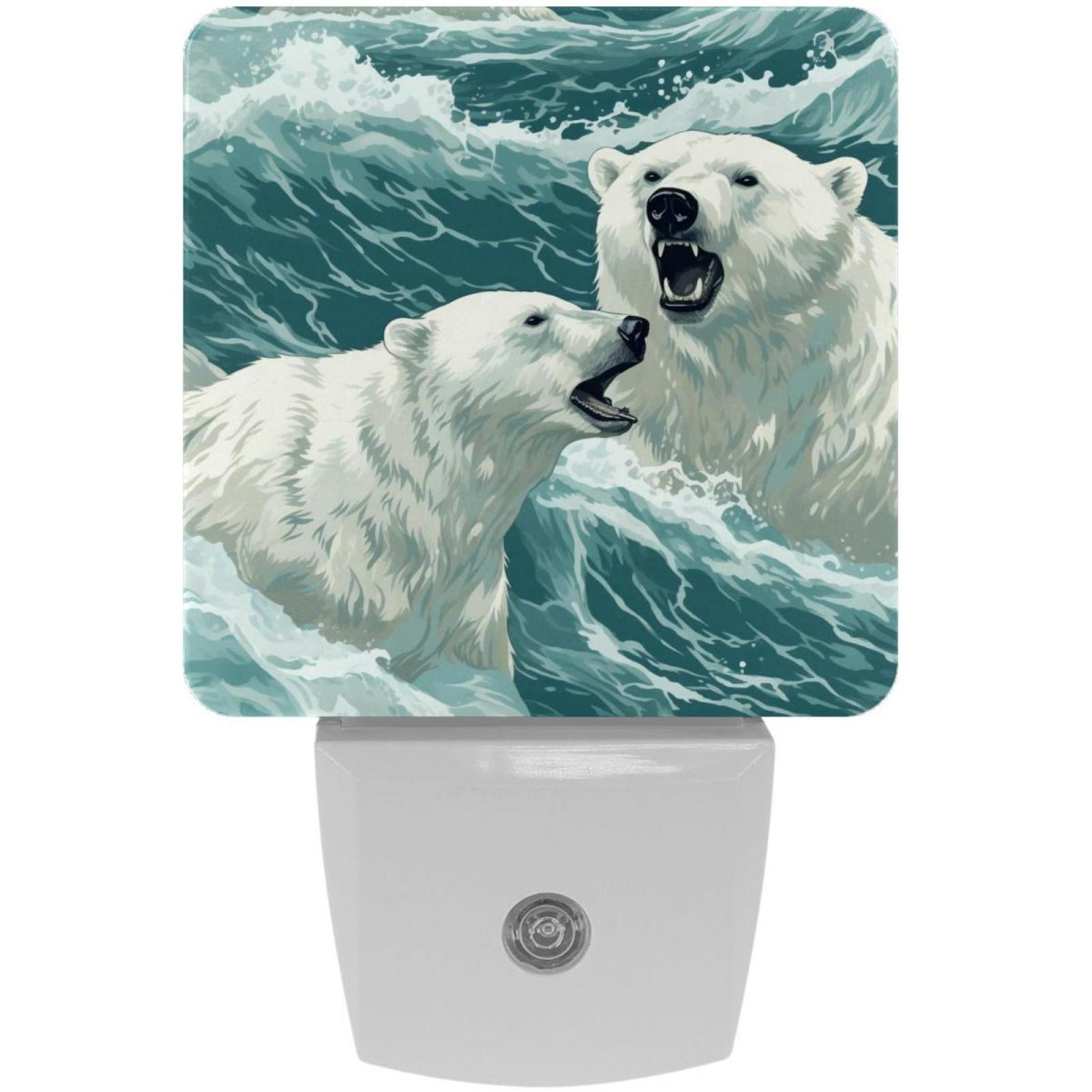 Polar bear LED Square Night Light - Energy Efficient Plug-in Nightlight ...