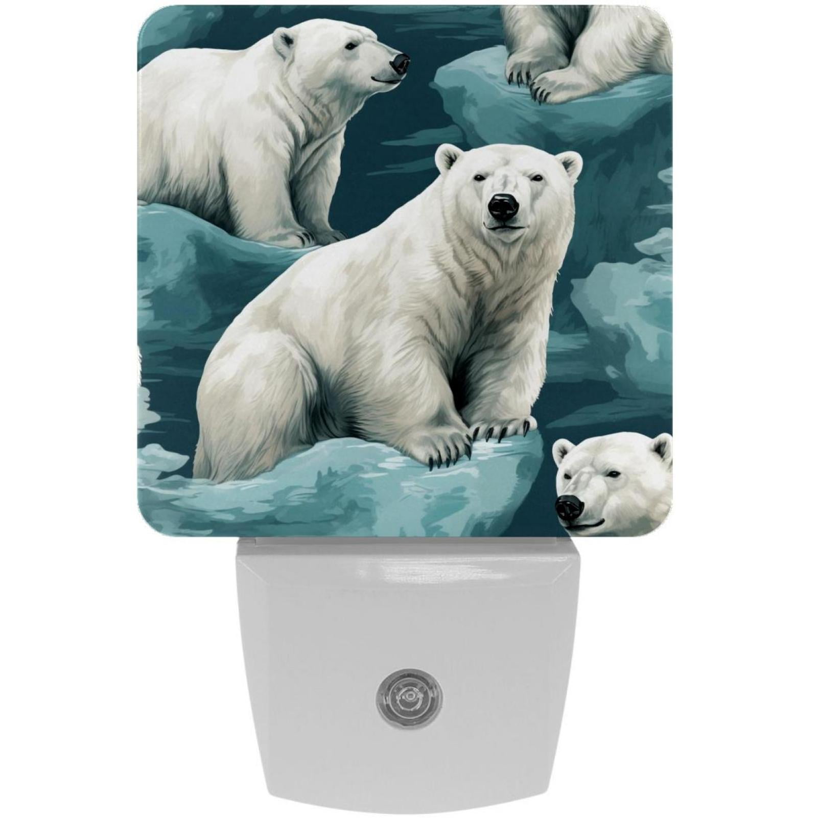 Polar bear LED Square Night Lights - Energy Efficient Plug-in Wall Lamp ...