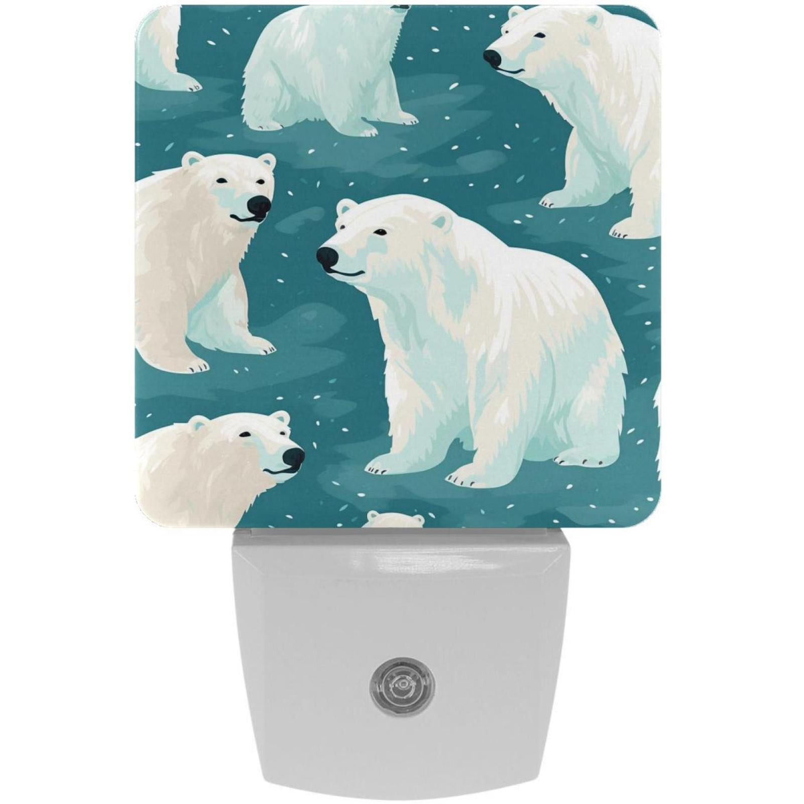 Polar bear LED Square Night Lights - Energy Efficient Plug-in Wall Lamp ...