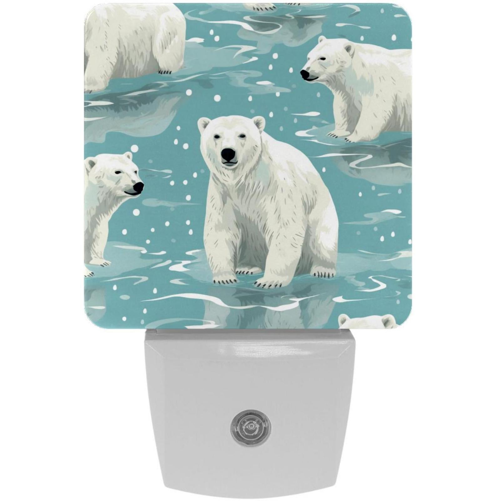 Polar bear LED Square Night Lights - Energy Efficient and Stylish Room ...