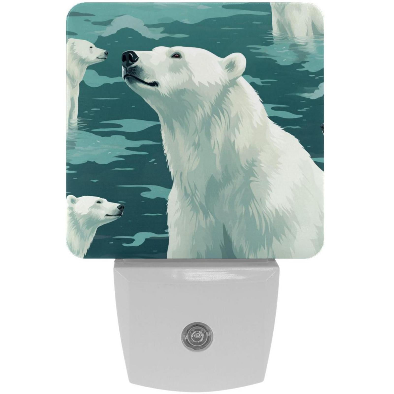 Polar bear LED Square Night Lights - Energy Efficient and Stylish Room ...