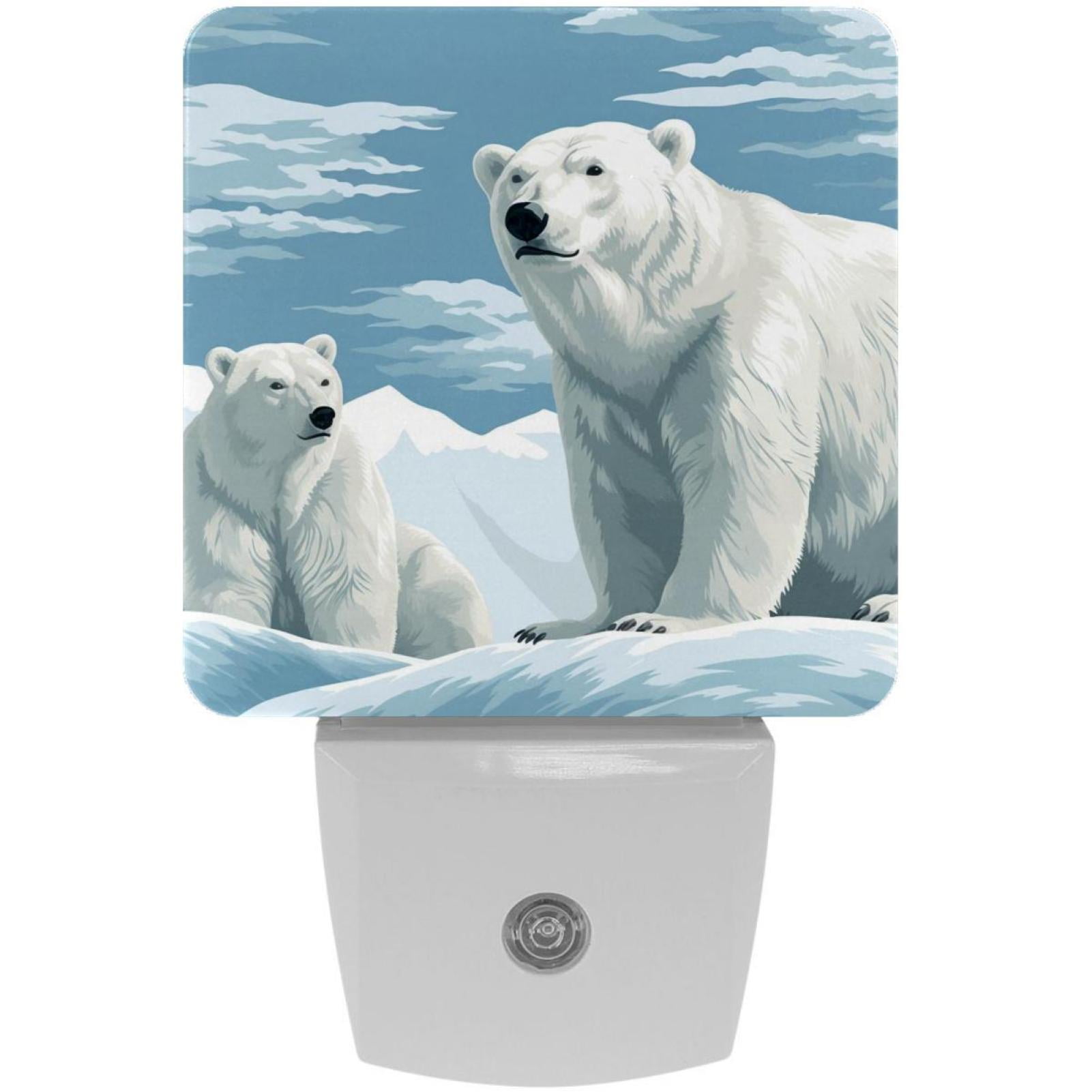Polar bear LED Square Night Lights with Motion Sensor - Modern and ...