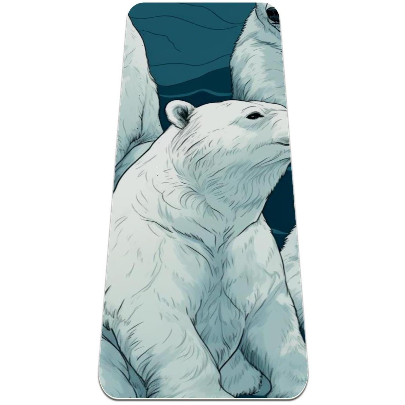 Polar bear TPE Yoga Workout Mat - Exercise Mat for Indoor and Outdoor ...