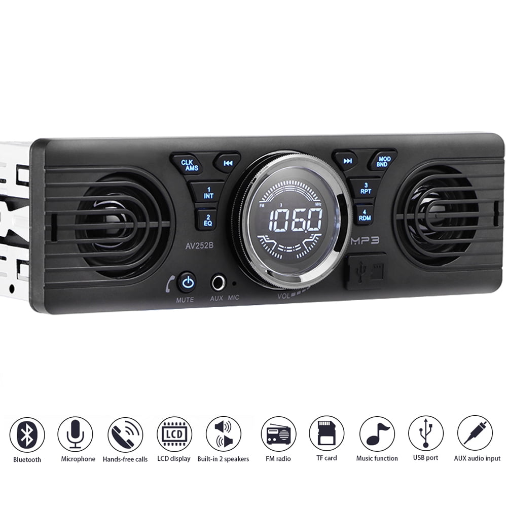 PolarLander Single Din Car Stereo, Bluetooth Audio, FM/USB/SD/AUX IN, 2 ...