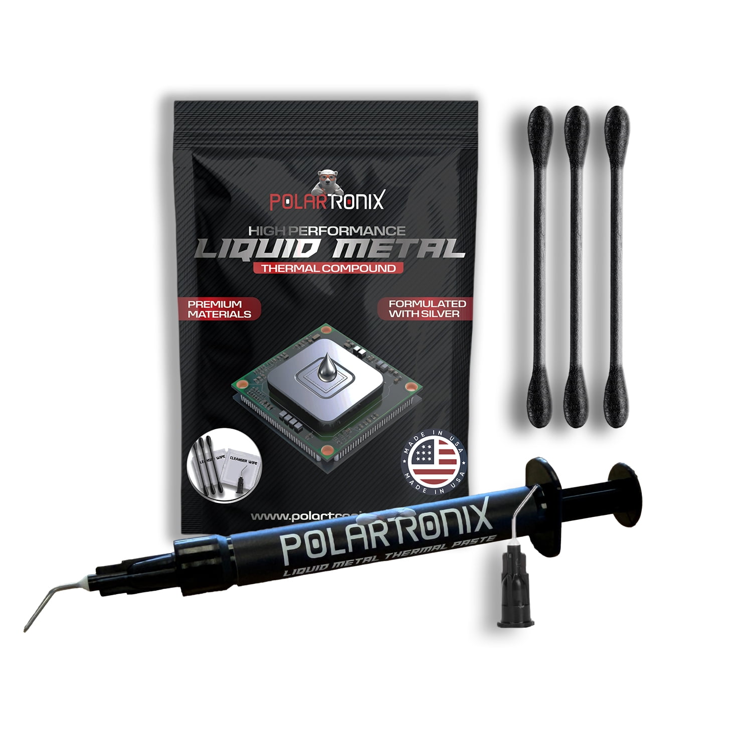 PolarTronix Liquid Metal Thermal Paste 1 Gram - Made in USA - Liquid ...