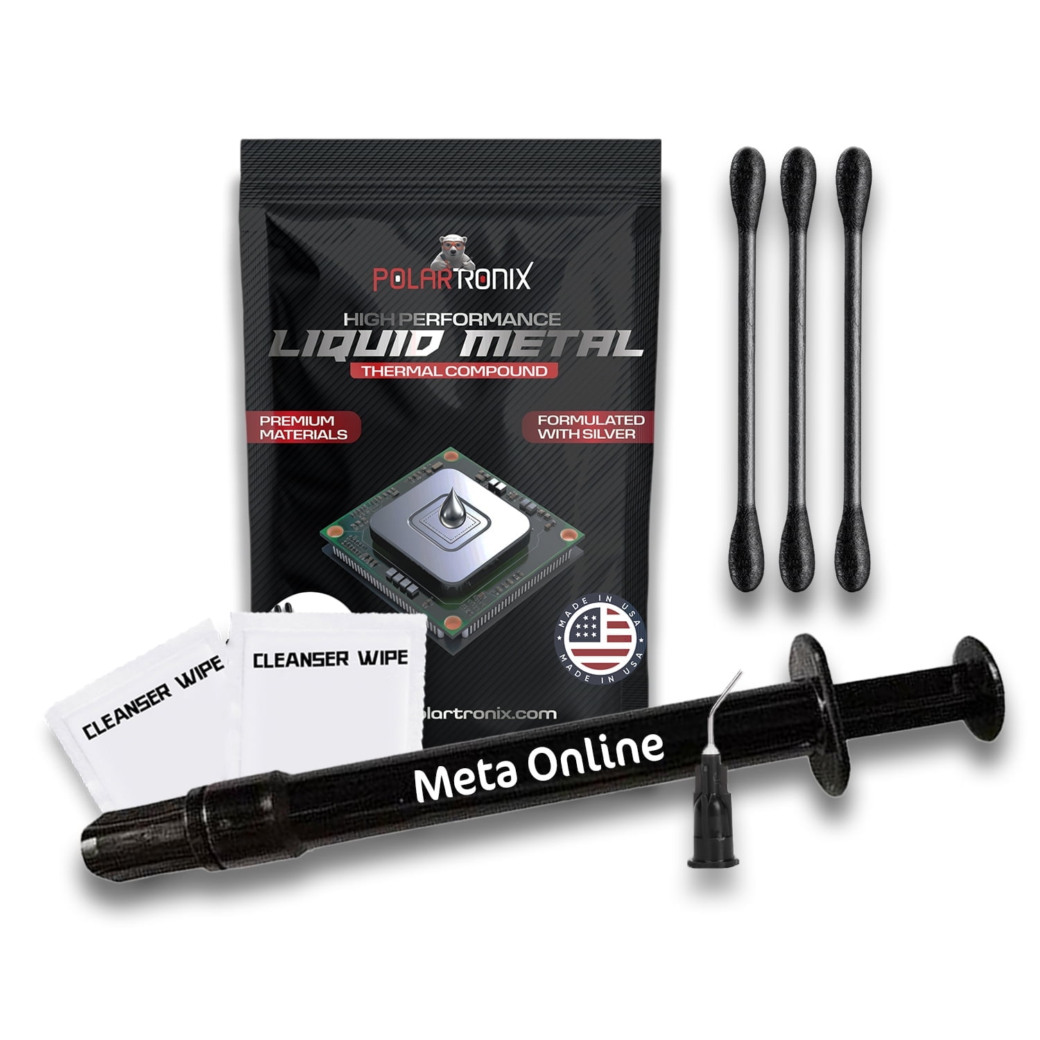 PolarTronix Liquid Metal Thermal Paste 1 Gram - Made in USA - Liquid ...