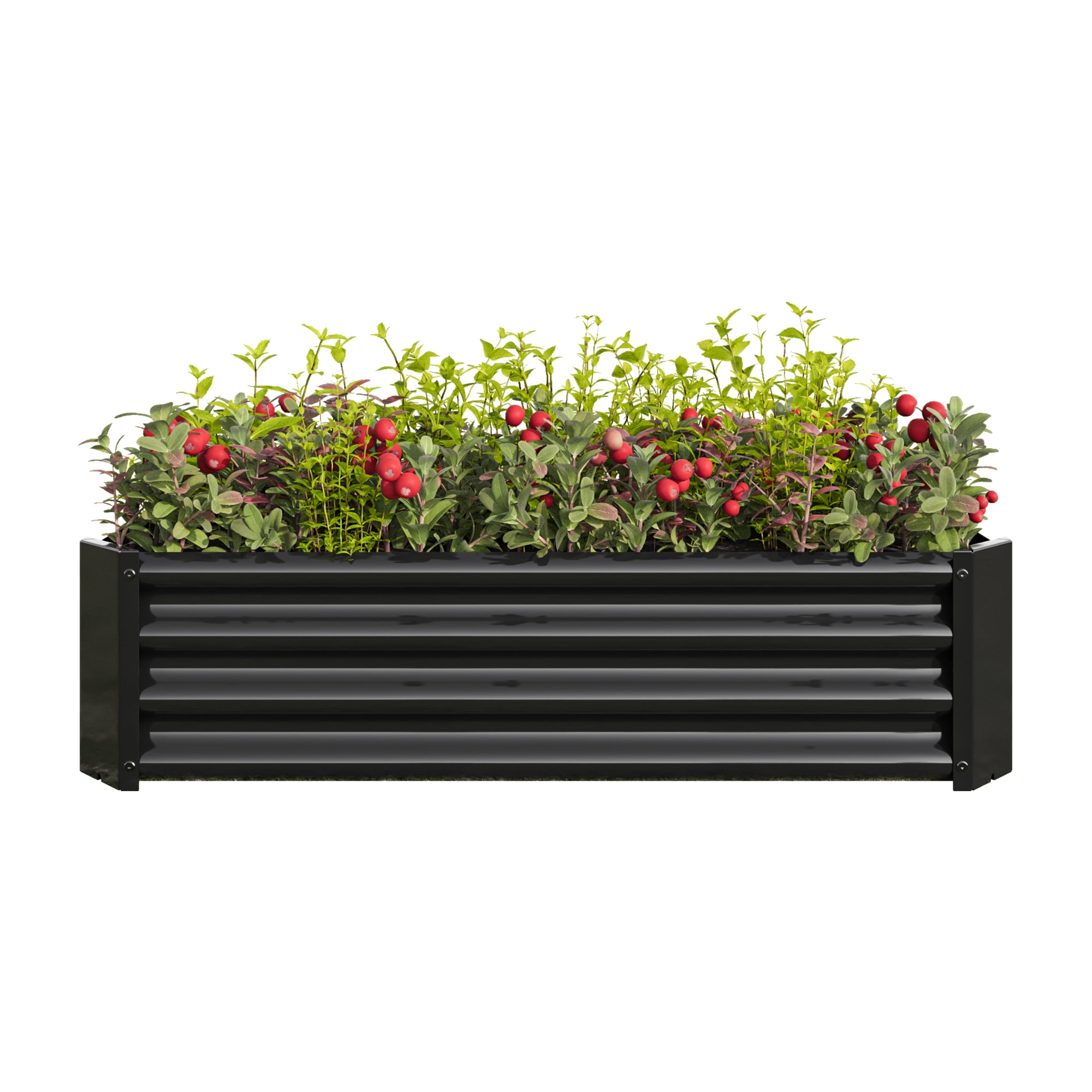 PolarcoForgeco Metal Raised Garden Bed, Rectangle Raised Planter for ...