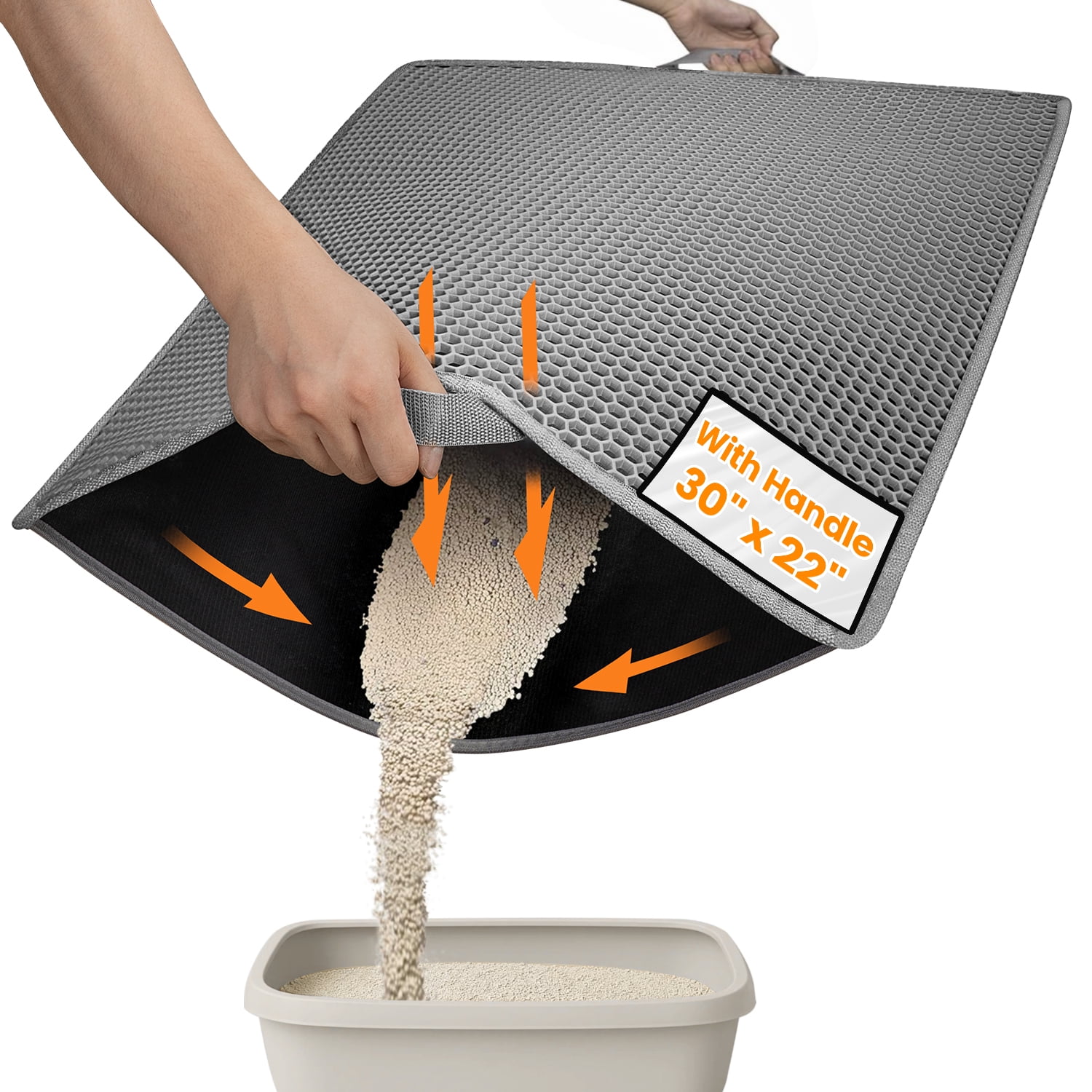 Conlun Cat Litter Mat Litter Trapping Mat, Double Layer Honeycomb ...