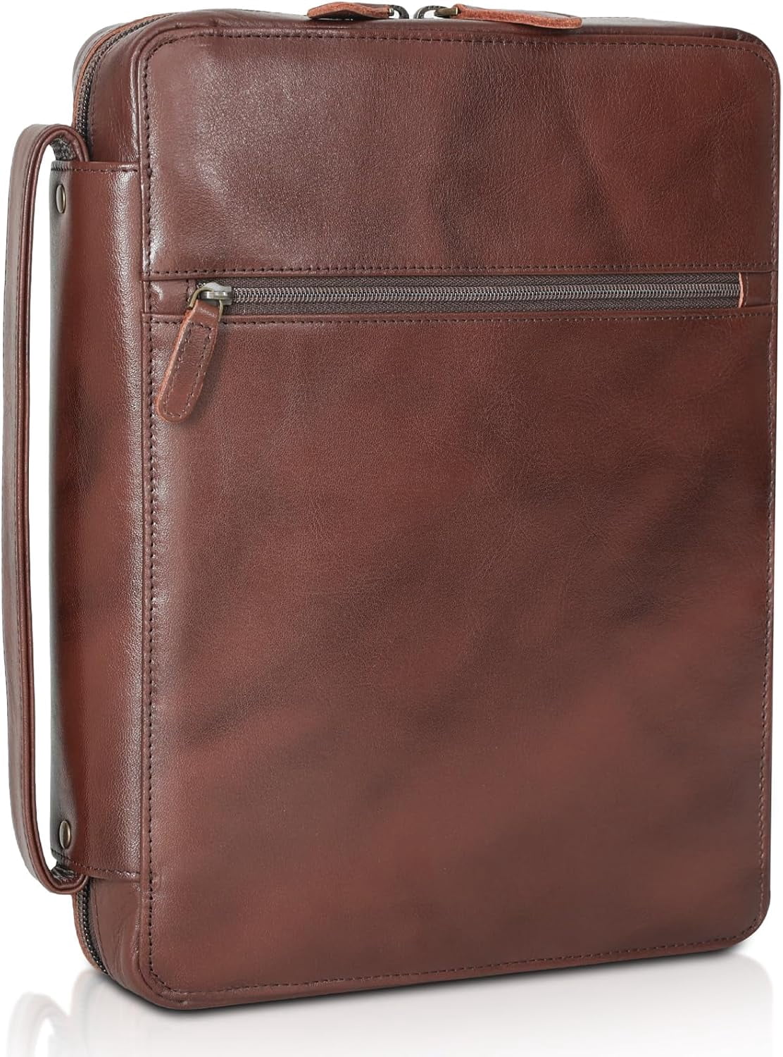 Polare Cowhide Leather Bible Cover Church Bag Bible Protective Book ...