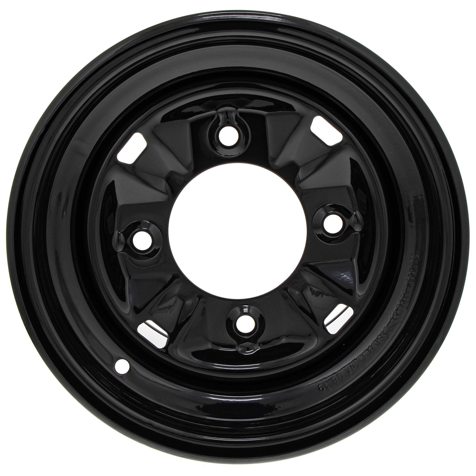 Polaris 1523443-067 Gloss Black Rear 12X8 Rim 10 Ga Ranger EPS Premium ...