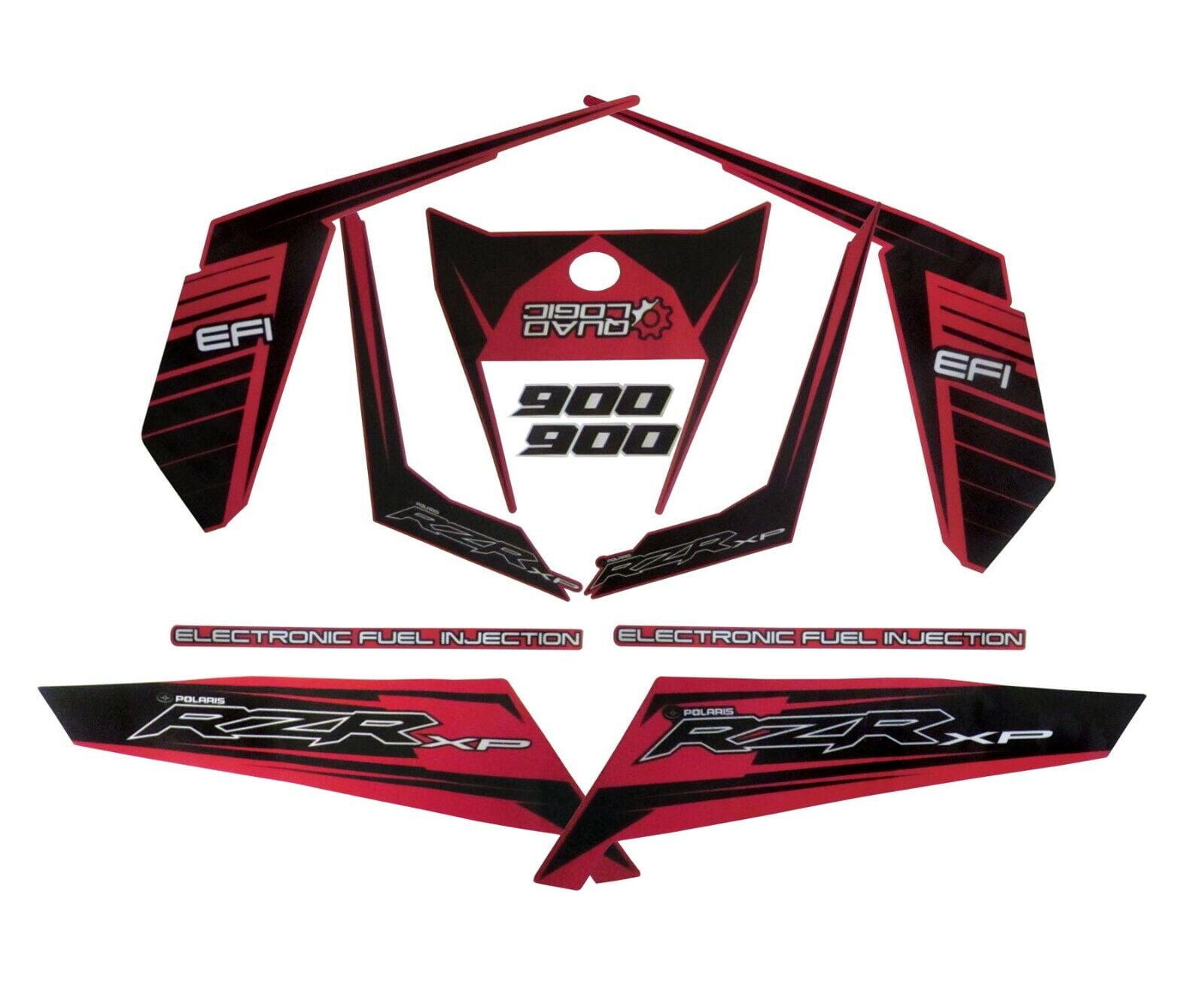 Polaris 2011-2014 RZR 900 XP 2 Seater Quality Body Stickers Decals ...