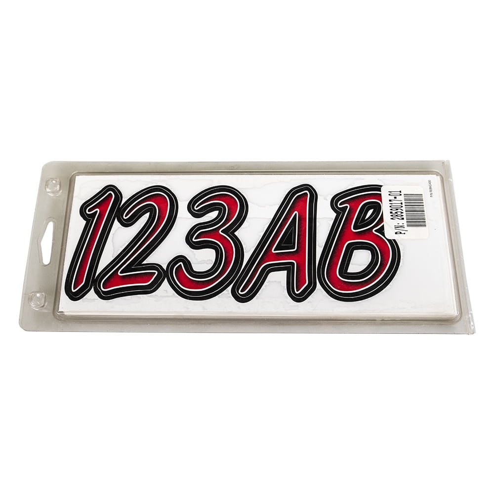 Polaris 2859017-01 Genuine OEM 144 Red Registration Number & Letter ...