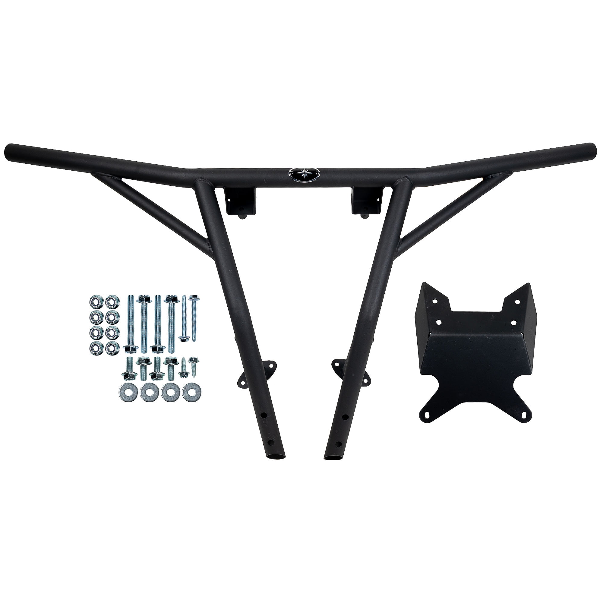 Polaris 2878279 OEM Black Steel Pre Runner Rear Brush Guard Bumper Kit ...