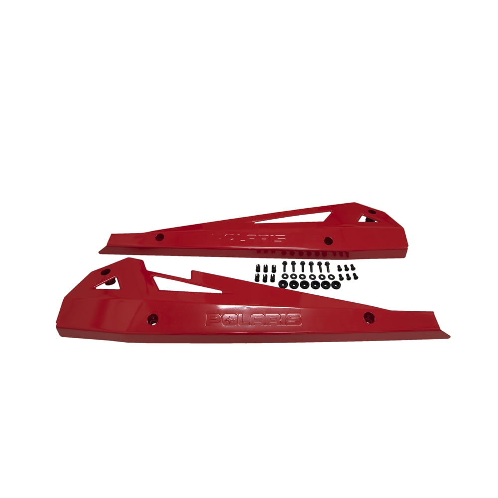 Polaris 2881587-293 Indy Red Low Profile Steel Rock Slider 2014-2020 2 ...