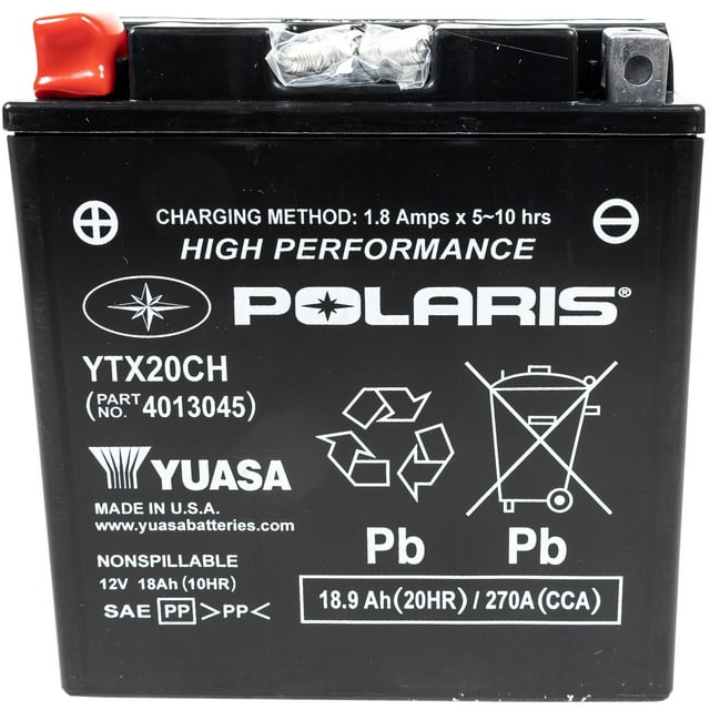Polaris 4013045 Sealed Non-Spill Battery OEM Indy Rush Pro RMK ...