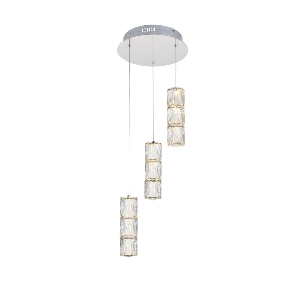 Polaris LED light Chrome Pendant Clear Crystal - Walmart.com